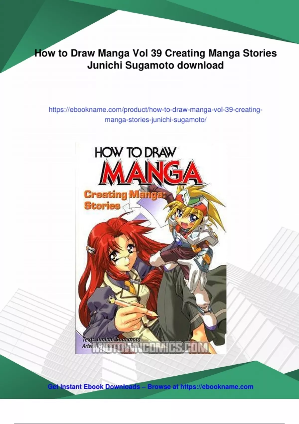 Summary How to Draw Manga Vol 39 Creating Manga Stories Junichi ...