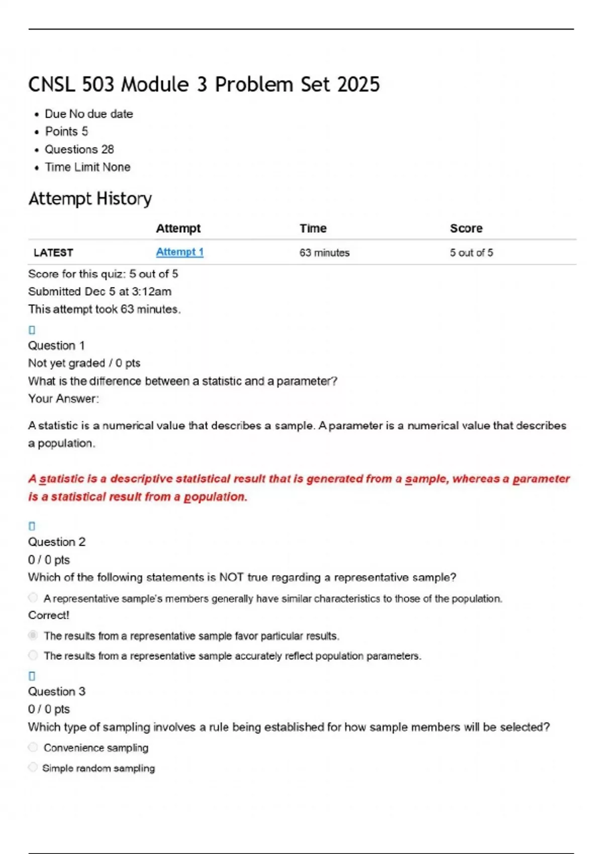 CNSL 503 Module 3 Problem Set | Questions and Answers | 2025 Update ...