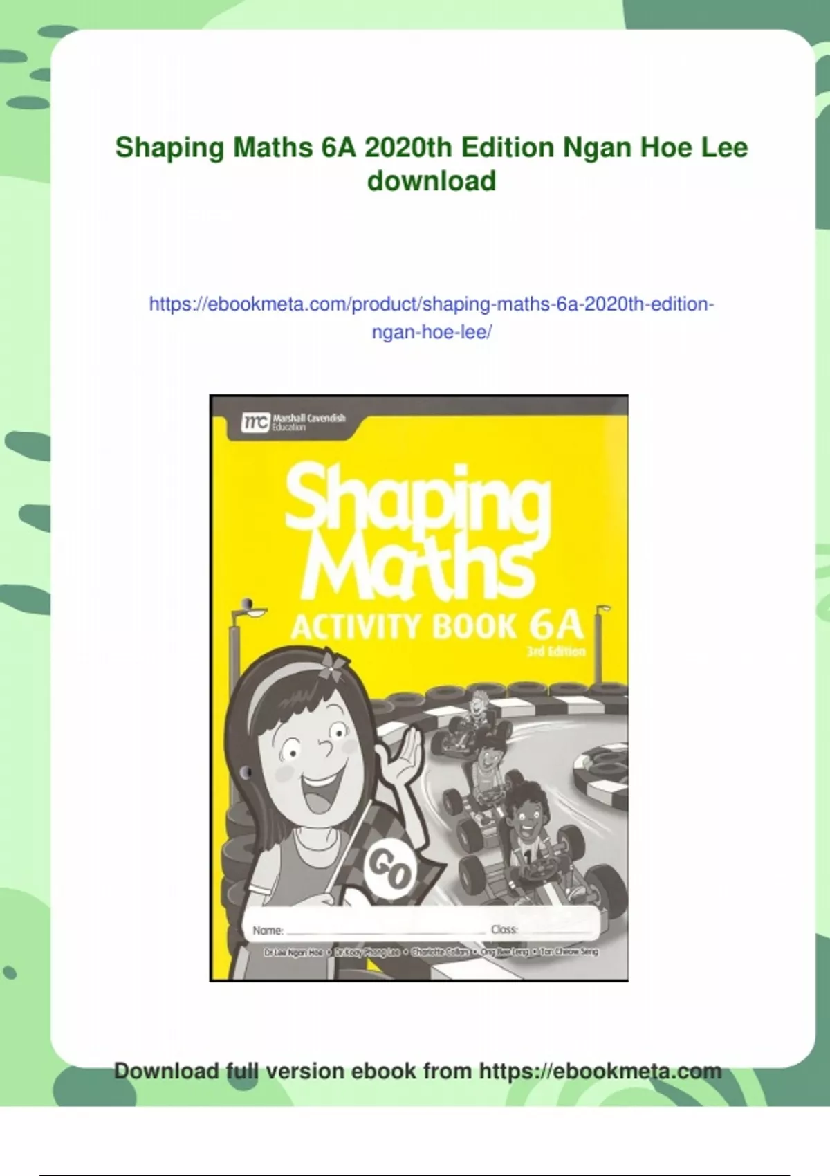 Summary Shaping Maths 6A 2020th Edition Ngan Hoe Lee - Digital Download ...