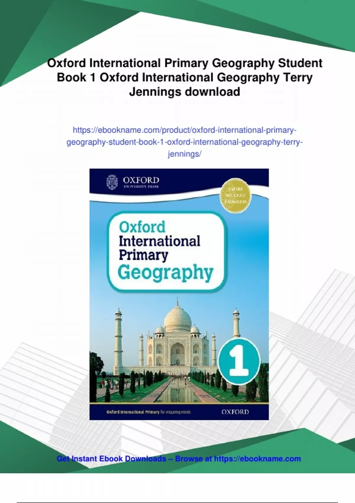 Summary Oxford International Primary Geography Student Book 1 Oxford ...