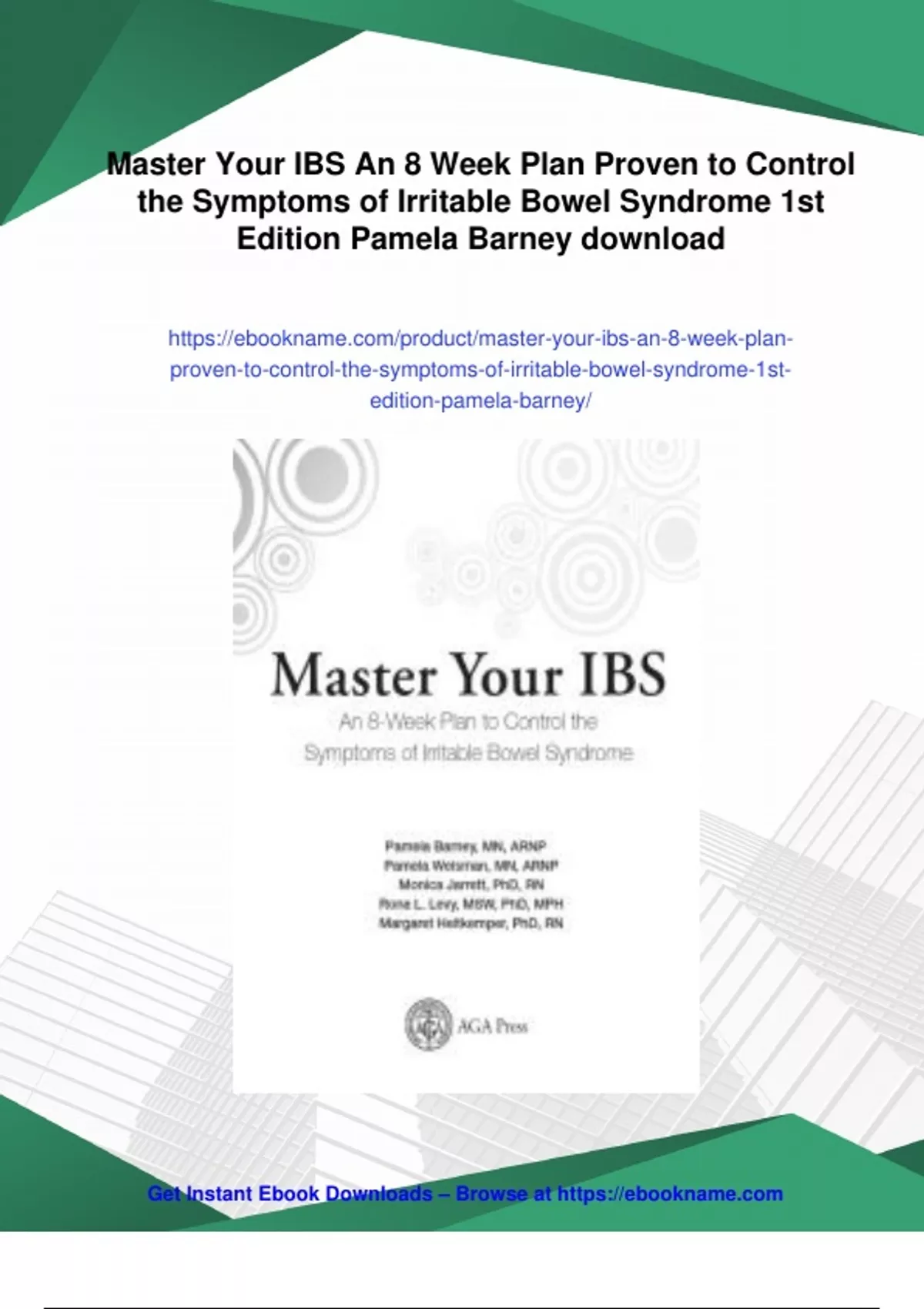Summary Master Your IBS An 8 Week Plan Proven to Control the Symptoms ...