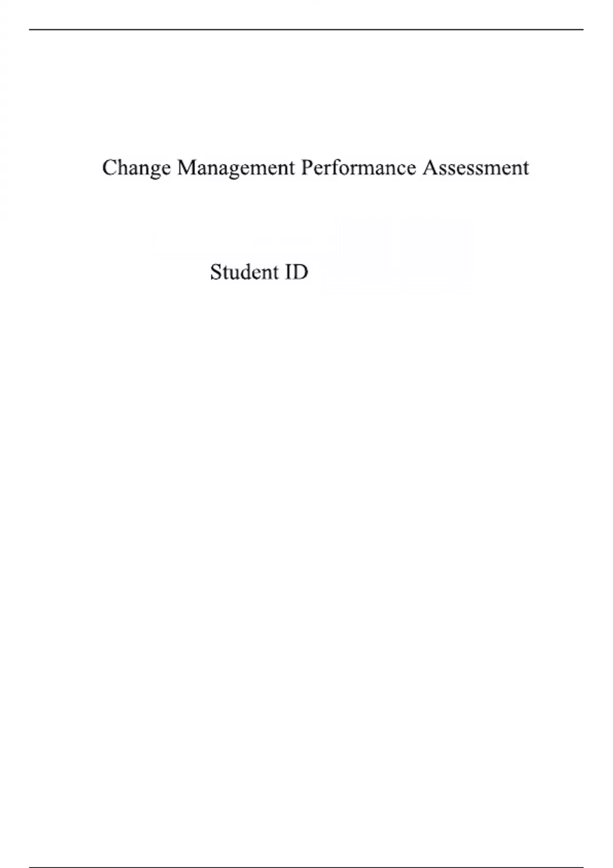 C721 Change Management Performance Assessment WGU attempt 2 Task ...