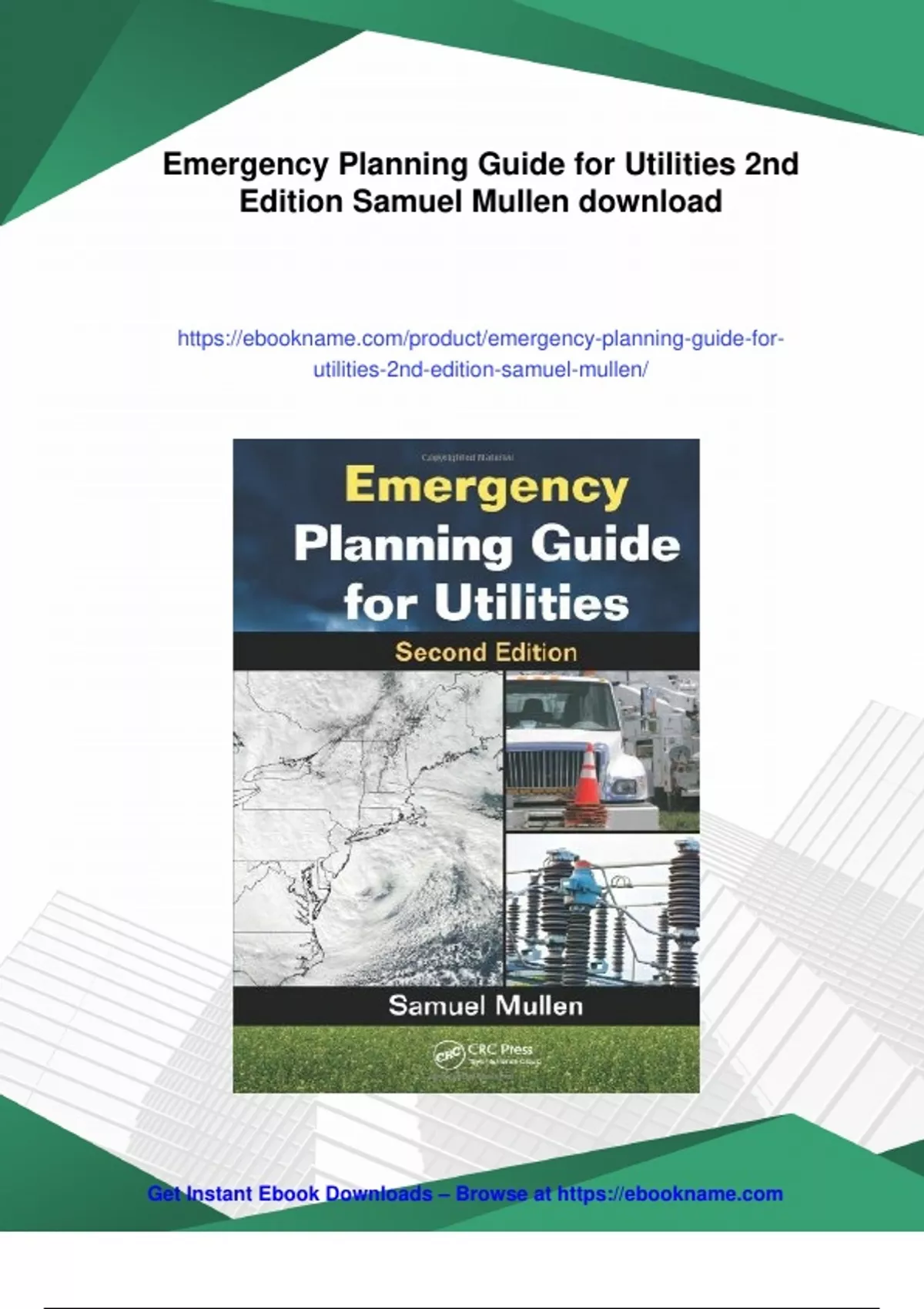 Summary Emergency Planning Guide for Utilities 2nd Edition Samuel ...