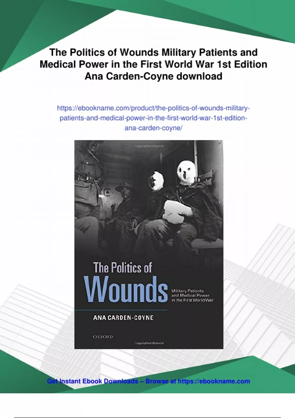 Summary The Politics of Wounds Military Patients and Medical Power in ...