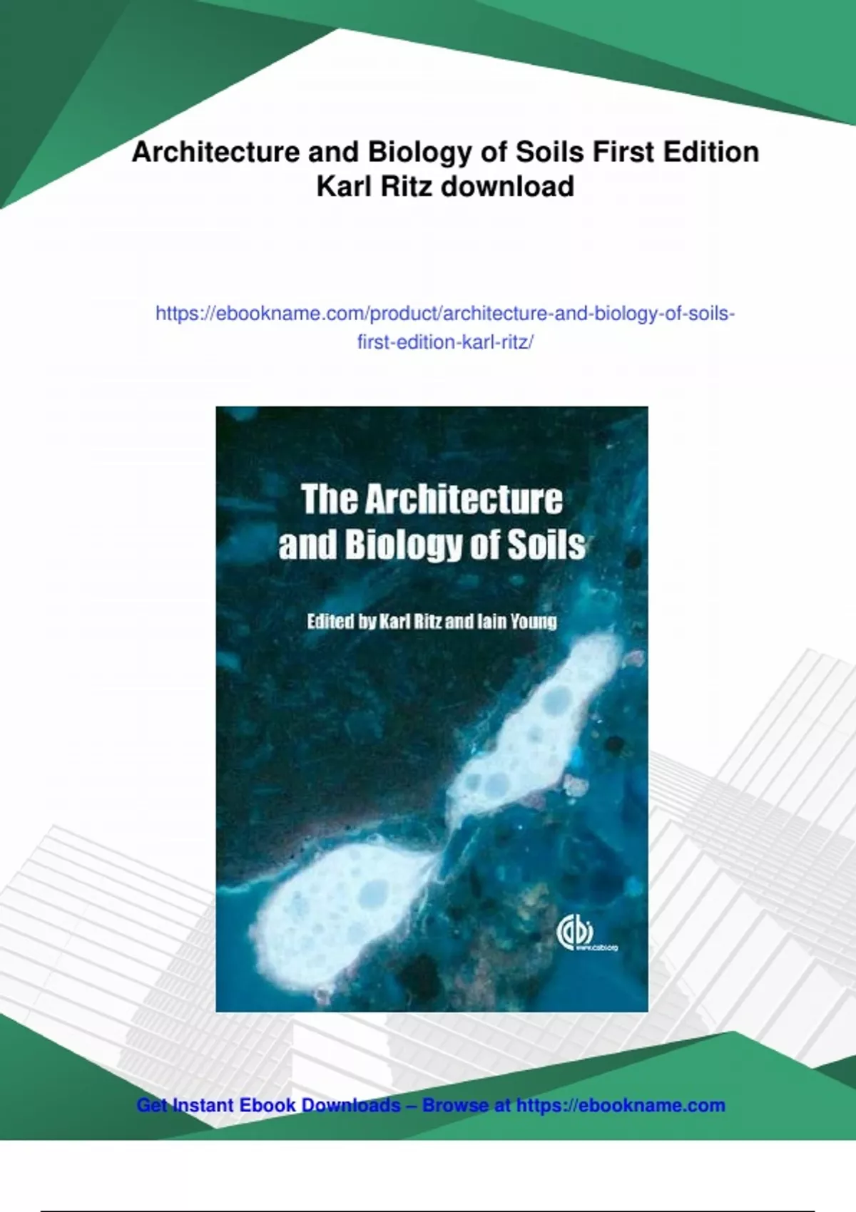 Summary Architecture and Biology of Soils First Edition Karl Ritz - PDF ...