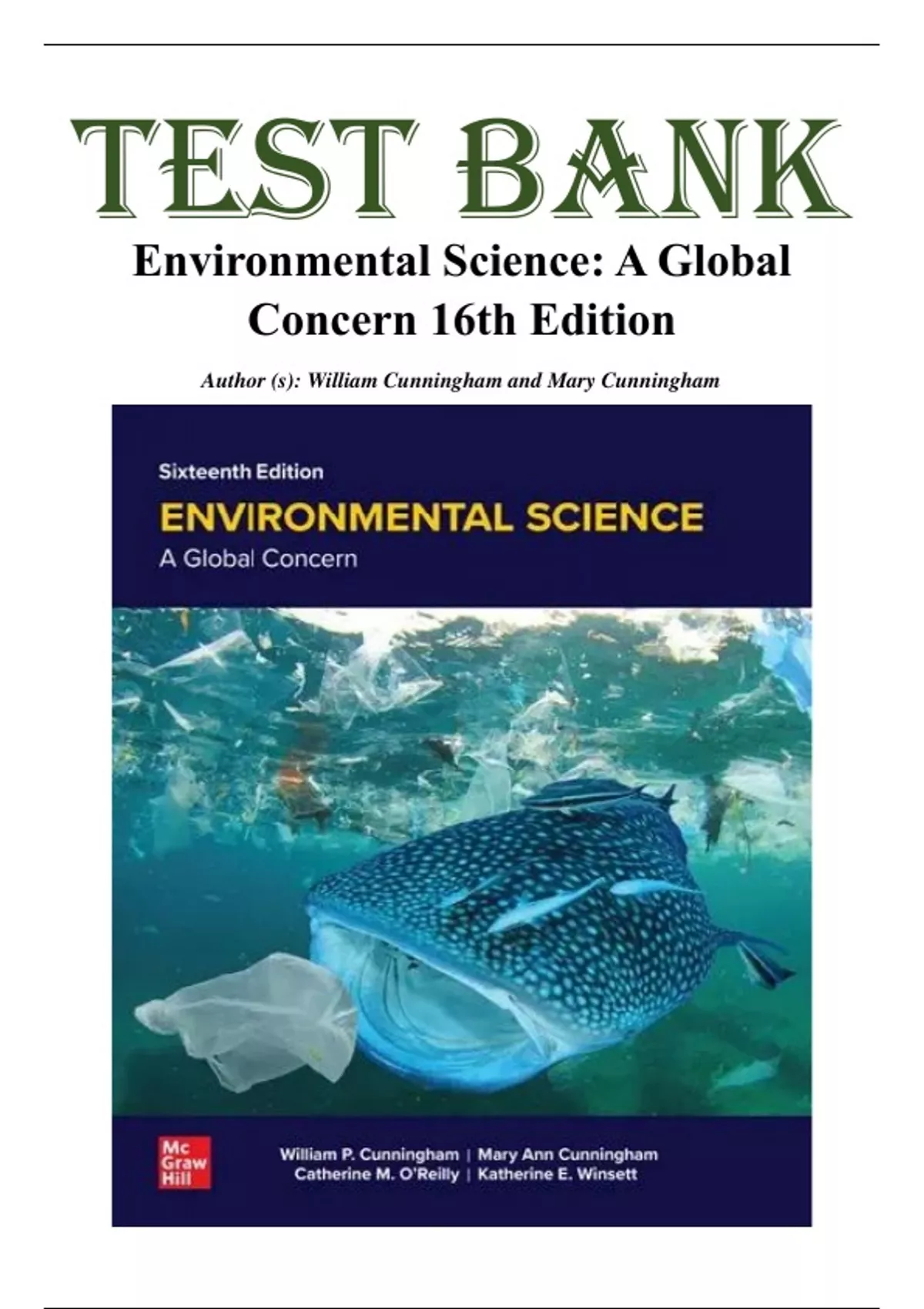Environmental Science: A Global Concern 16th Edition - Test Bank by ...