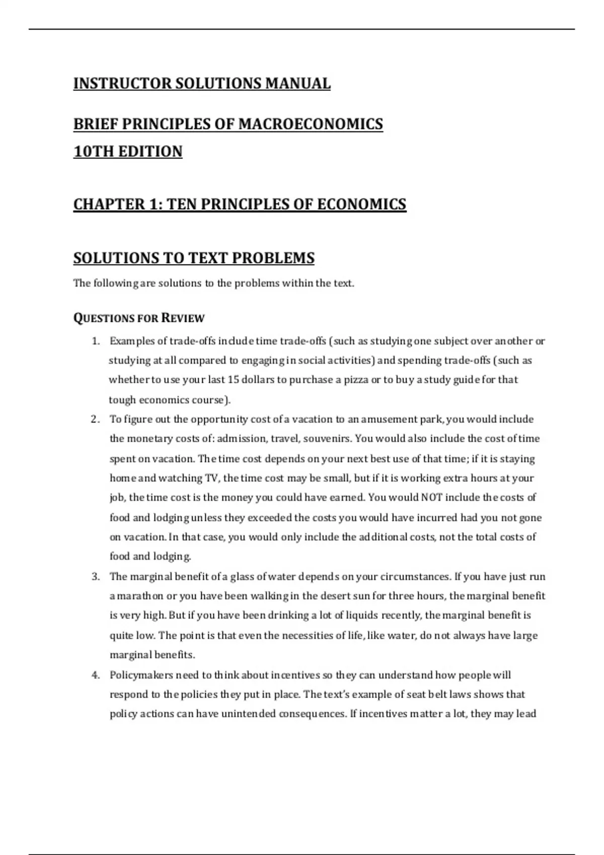 Instructor Solutions Manual – Brief Principles of Macroeconomics, 10th ...