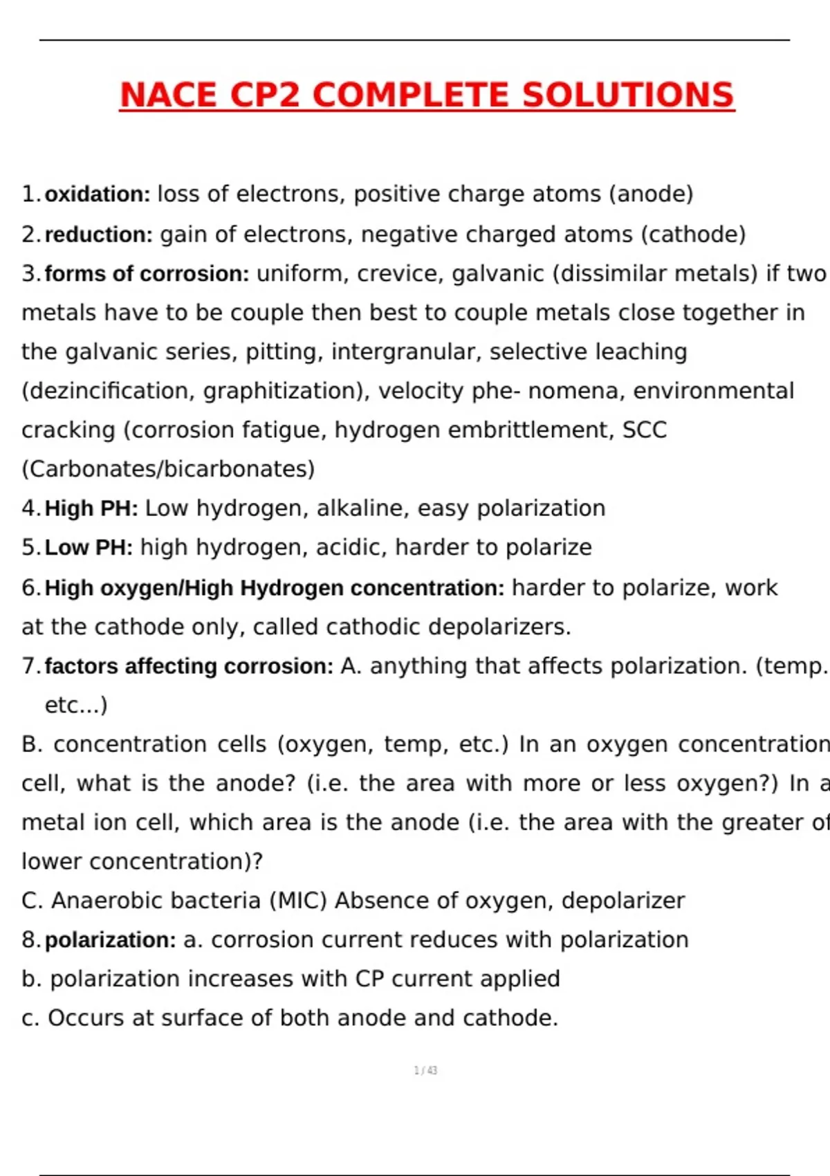 NACE CP2 Study Guide Latest 2025 Actual Questions & Verified Answers ...