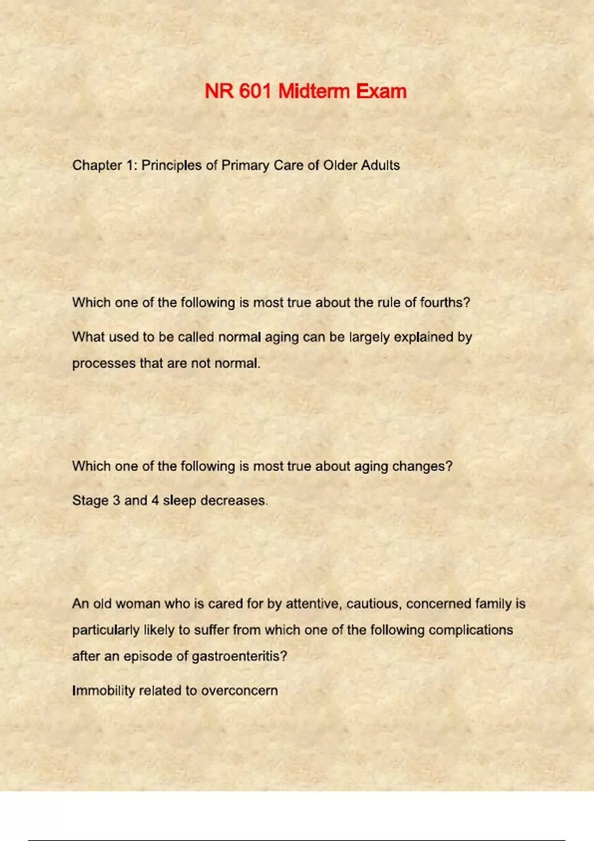 NR 601 Midterm Exam: {New 2025/ 2026 Update} Questions, Answers, A+ Scores - NR 601 (NR601 ...
