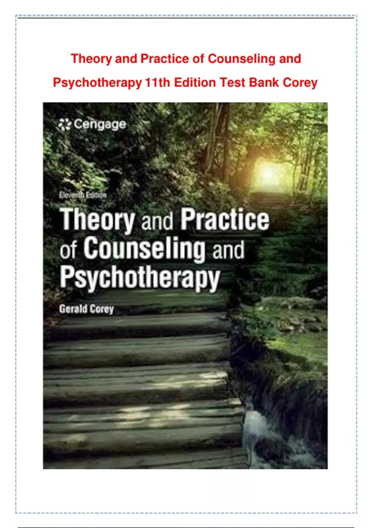 Test Bank for Theory and Practice of Counseling and Psychotherapy ...