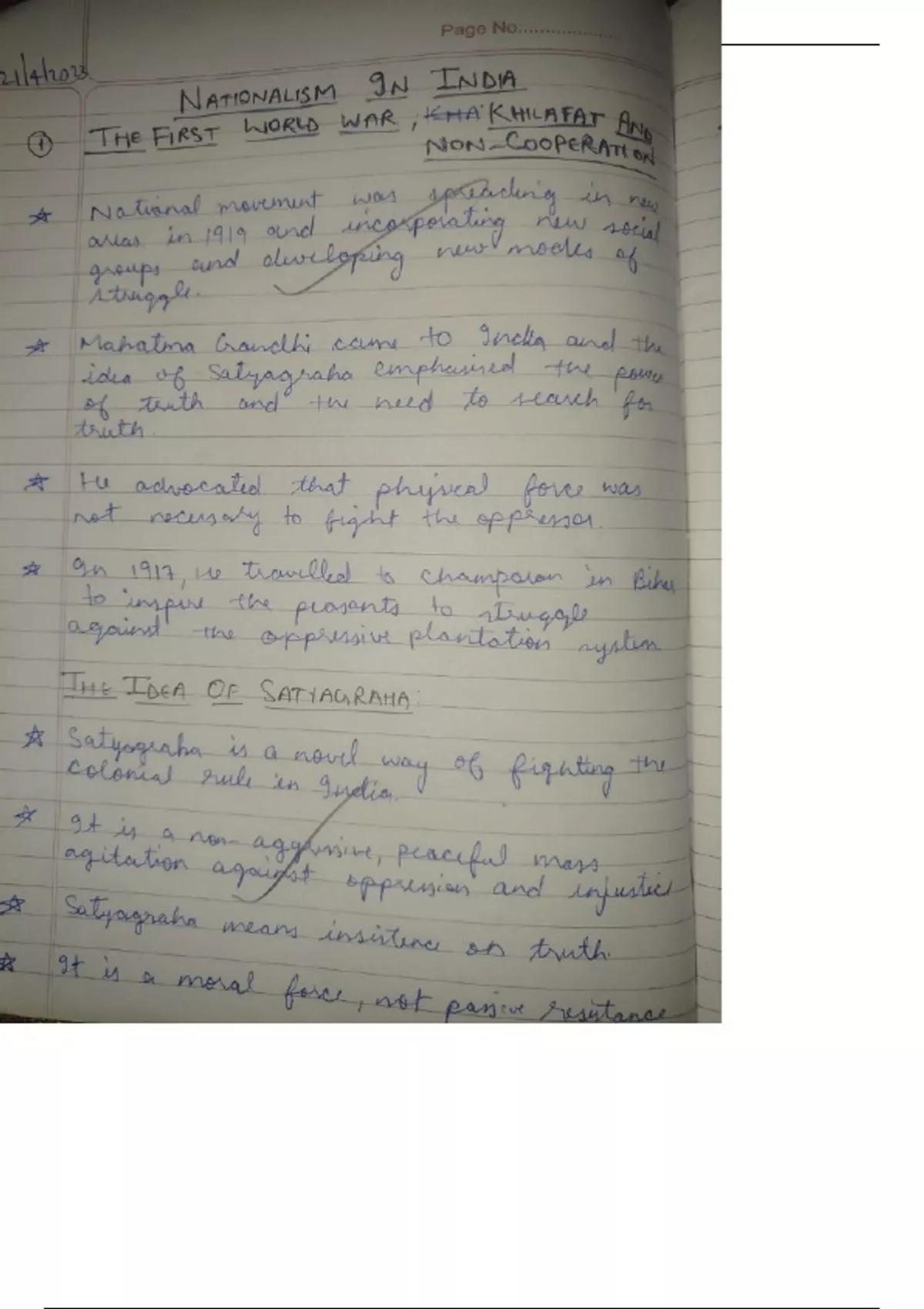Class 10 History Chapter 2: Nationalism in India – Best Handwritten ...