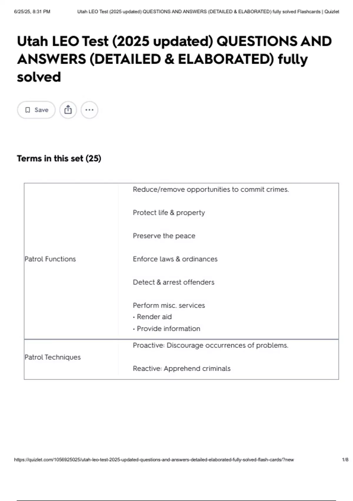 Utah LEO Test (2025 updated) QUESTIONS AND ANSWERS (DETAILED ...