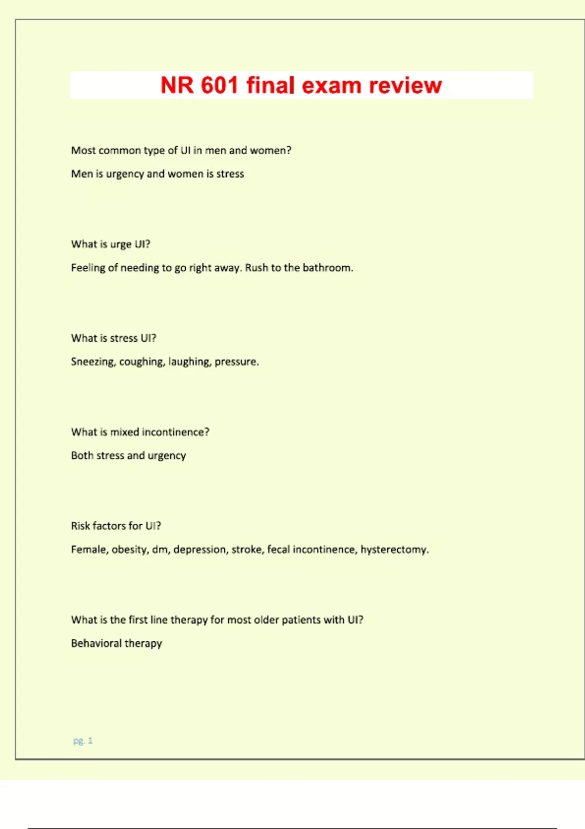 NR 601 final exam review [NEW 2025/2026 UPDATE] COMPREHENSIVE EXAM ...