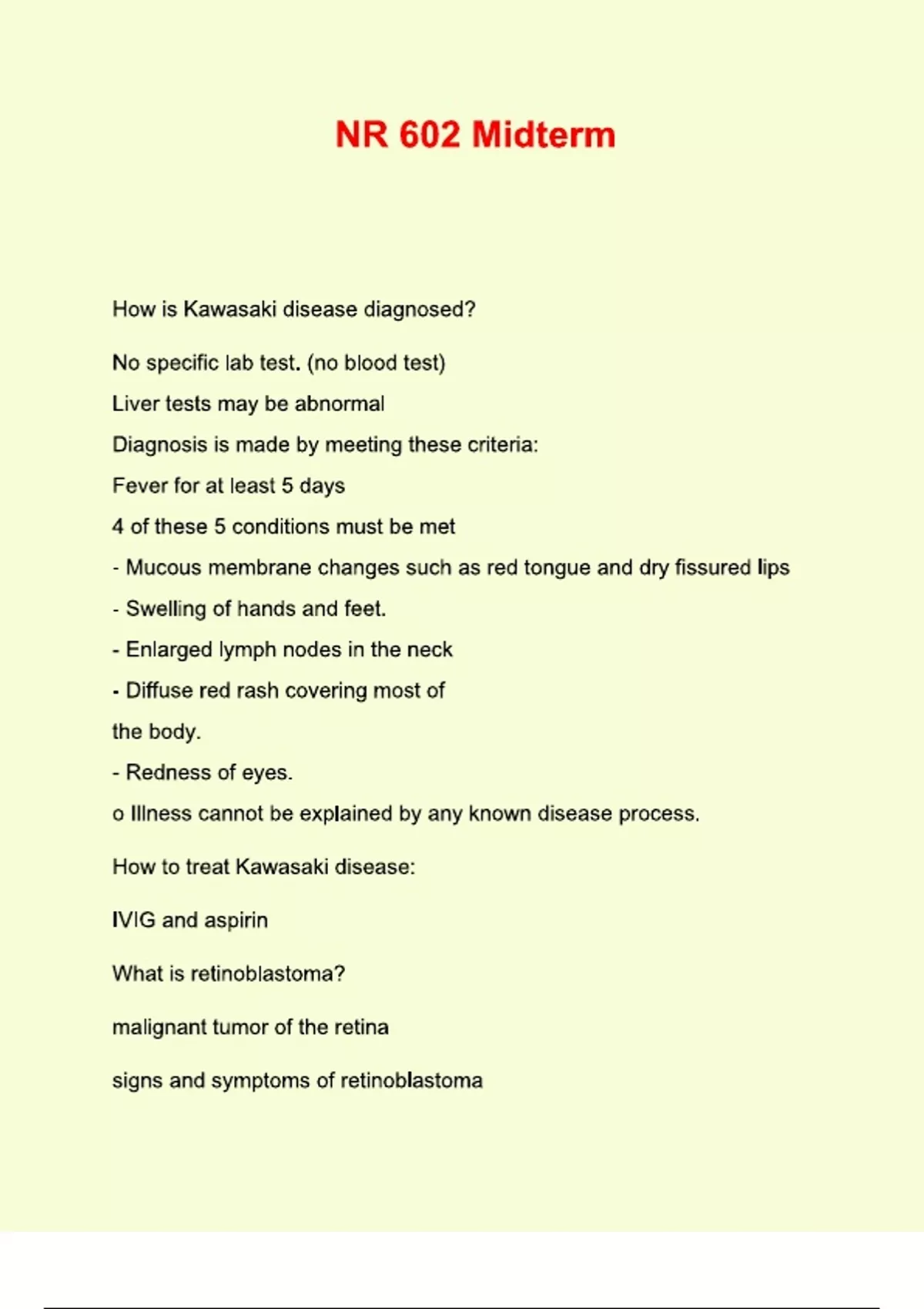 NR 602 Midterm: Primary Care Of The Childbearing (NR-602) (Latest 2025/ ...