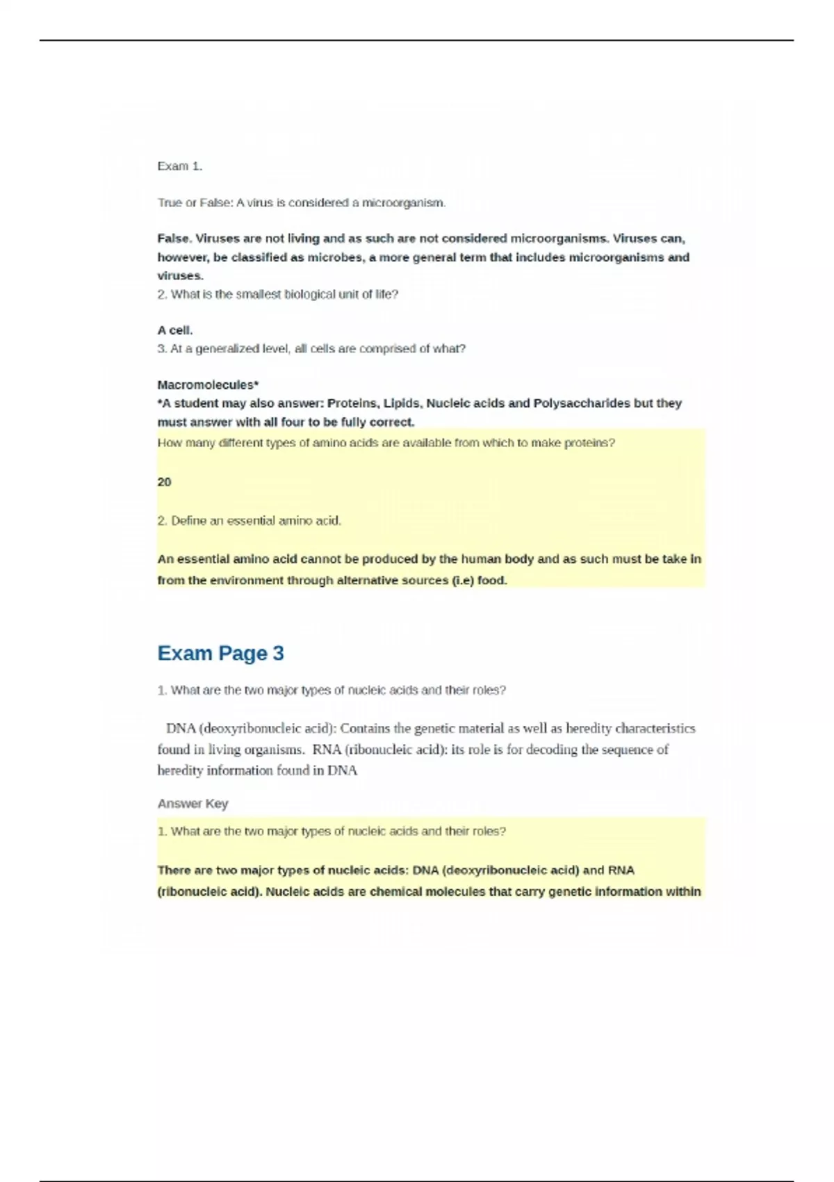 BIOD 171 Module 1, 2, 3, 4, 5, 6 Exam (Latest , ): Portage Learning ...