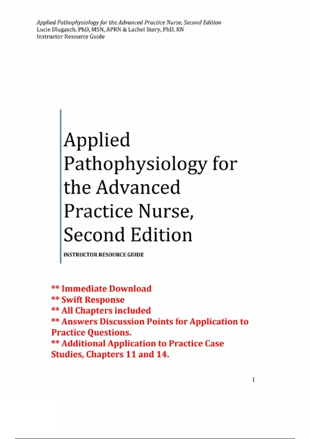 Applied Pathophysiology for the Advanced Practice Nurse 2nd Edition ...