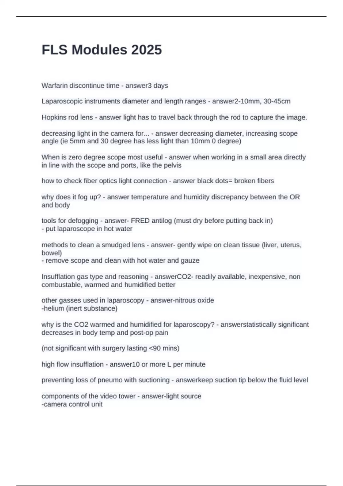 FLS Modules 2025 Questions and Answers 100% Correct - FLS - Stuvia US