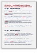 LETRS Unit 5 Combined Session 1-6 Exam Questions And Answers Verified ...