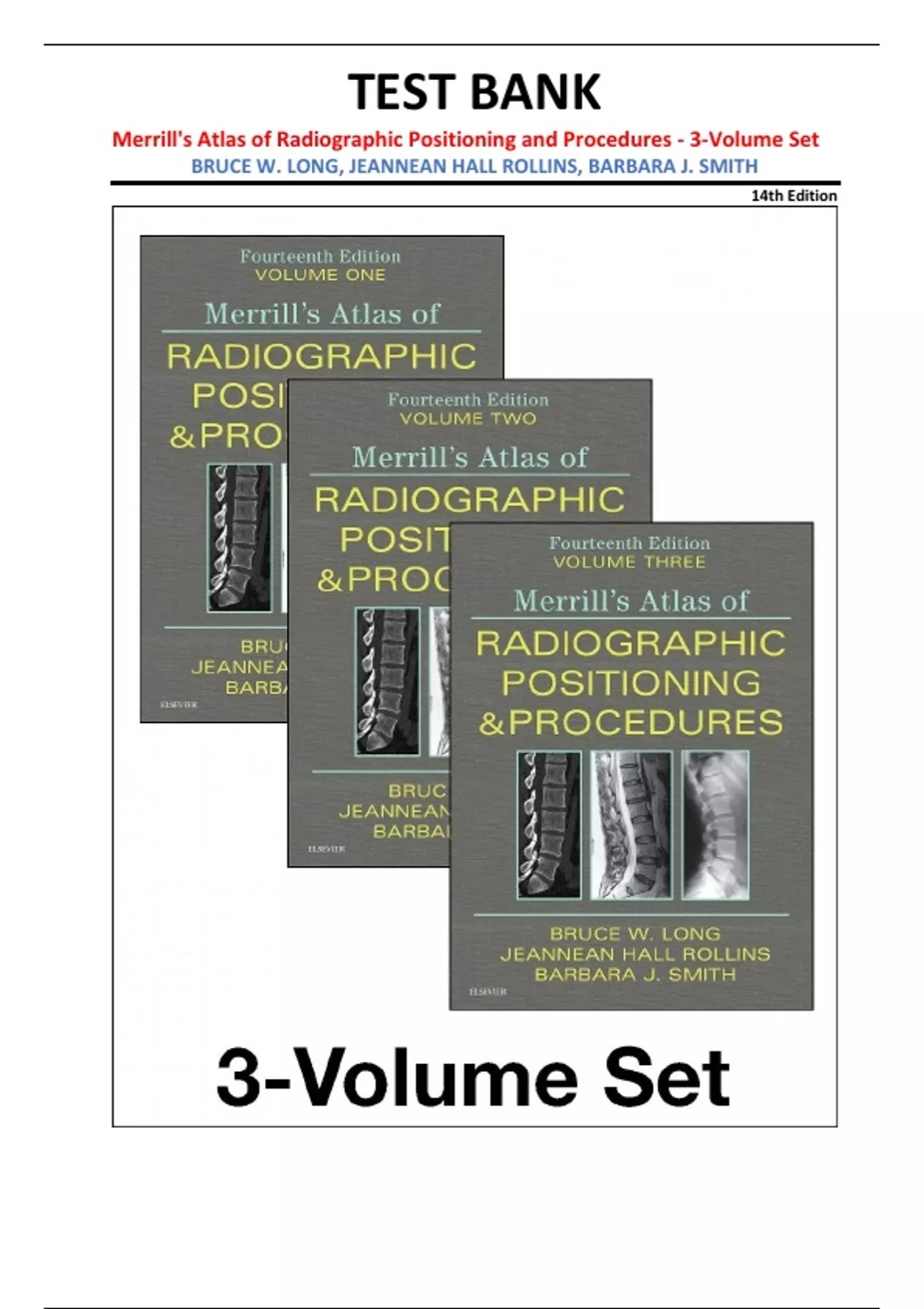 TEST BANK for Merrill's Atlas of Radiographic Positioning and ...