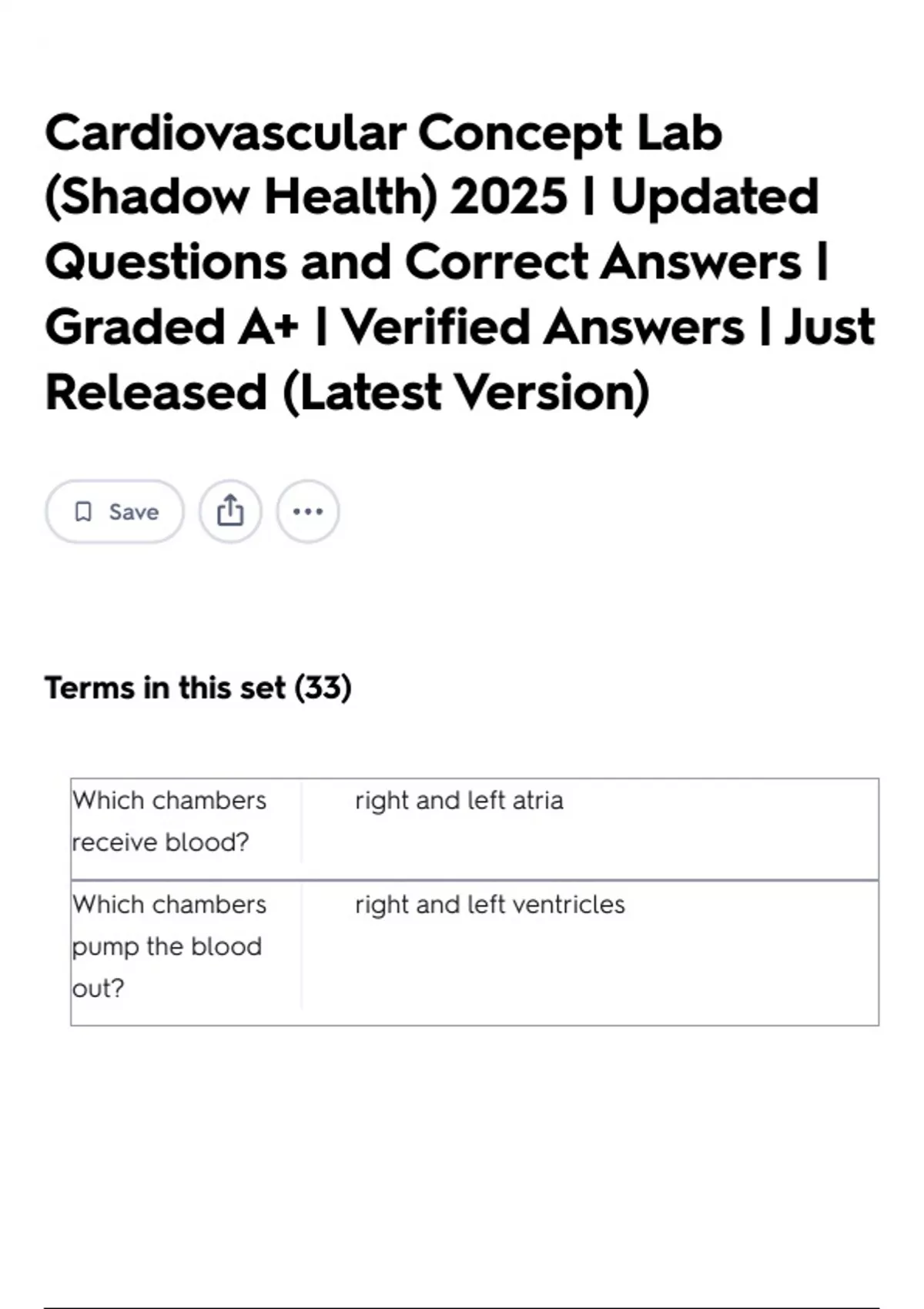 Cardiovascular Concept Lab (Shadow Health) 2025 | Updated Questions and ...