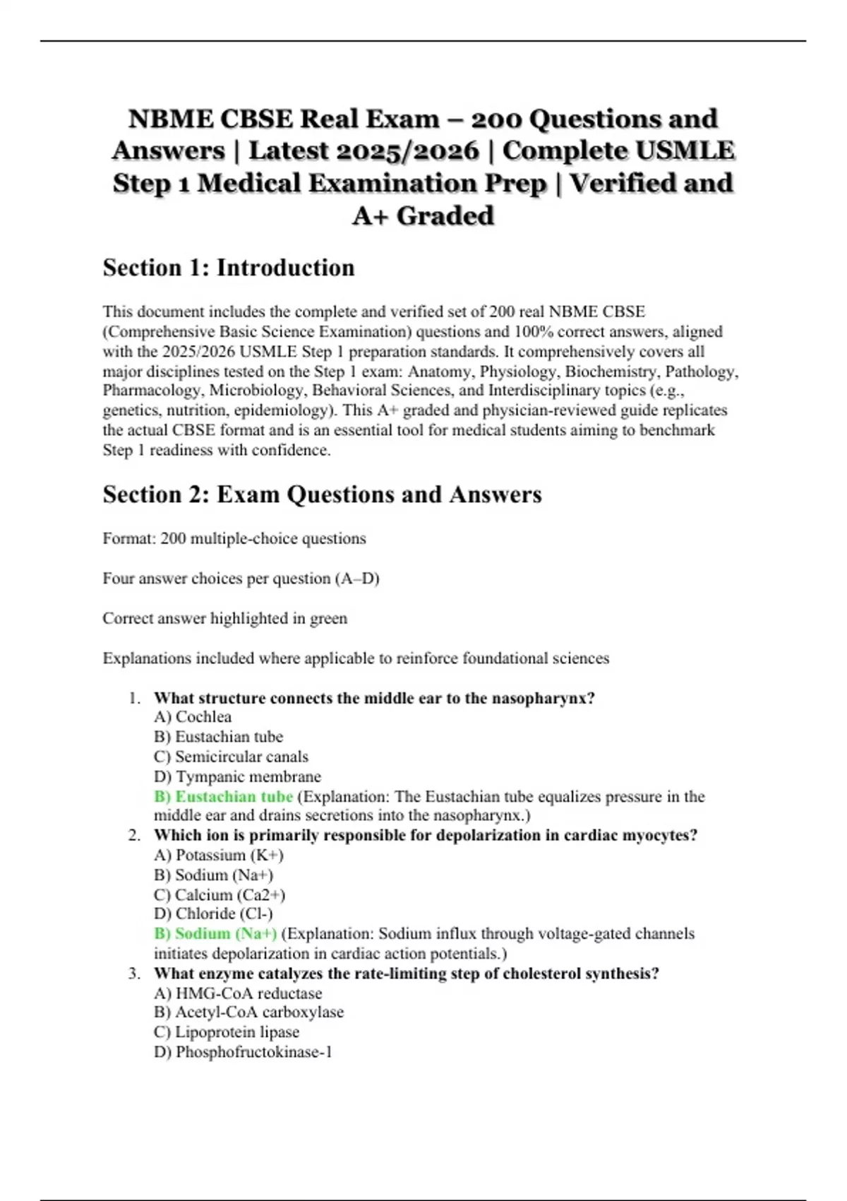 NBME CBSE Real Exam – Complete USMLE Step 1 Medical Exam Prep | 200 ...