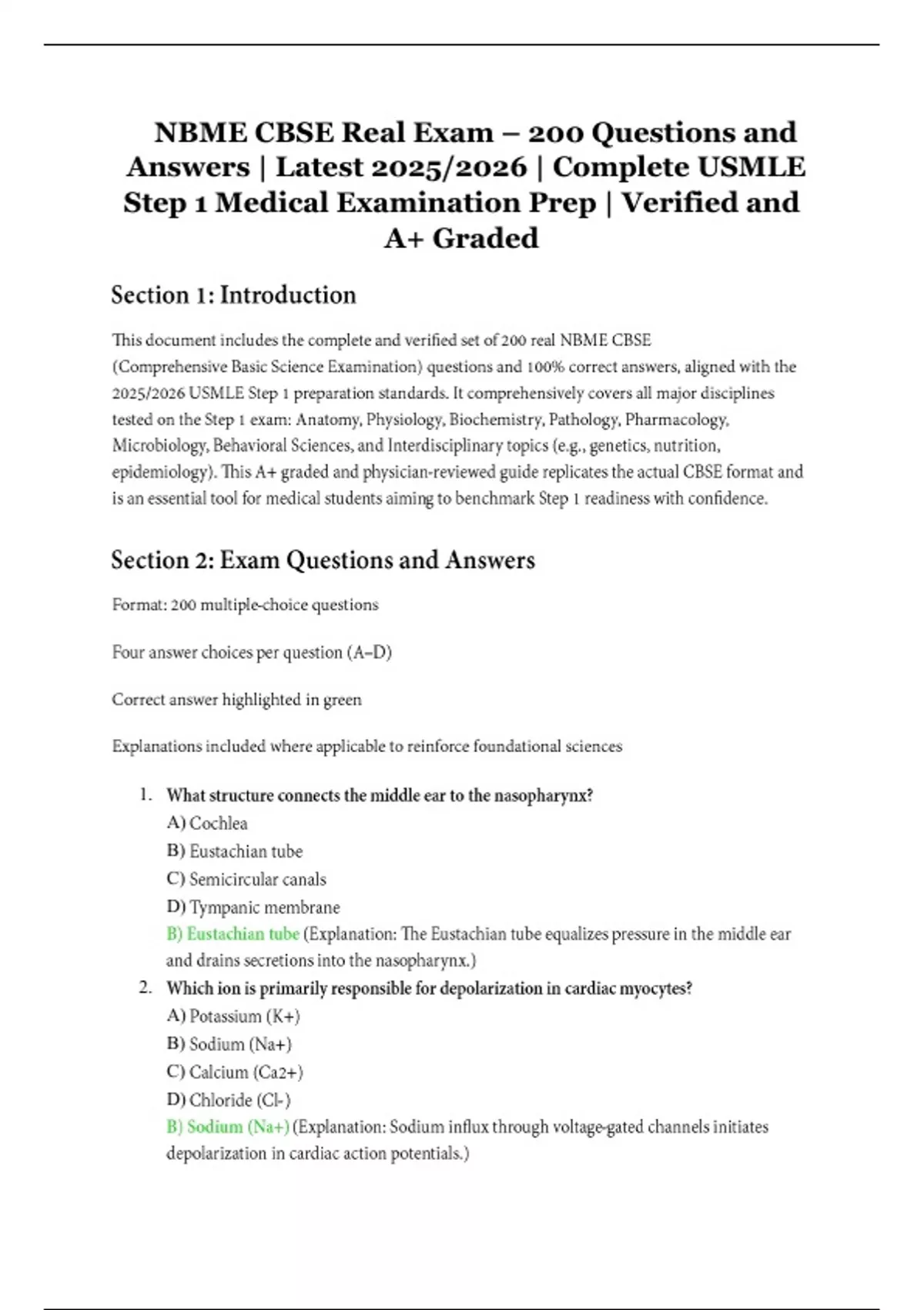 NBME CBSE Real Exam – Complete USMLE Step 1 Medical Exam Prep | 200 ...