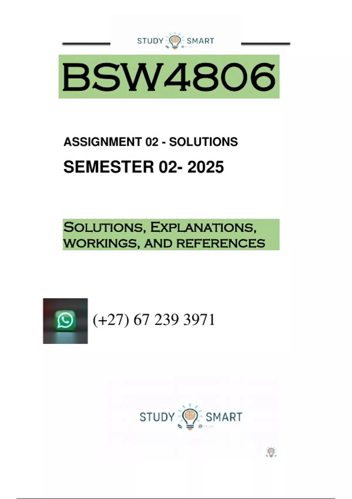 BSW4806 ASSIGNMENT 2 (QUESTIONS AND ANSWERS) DUE - 7 JULY 2025 ...