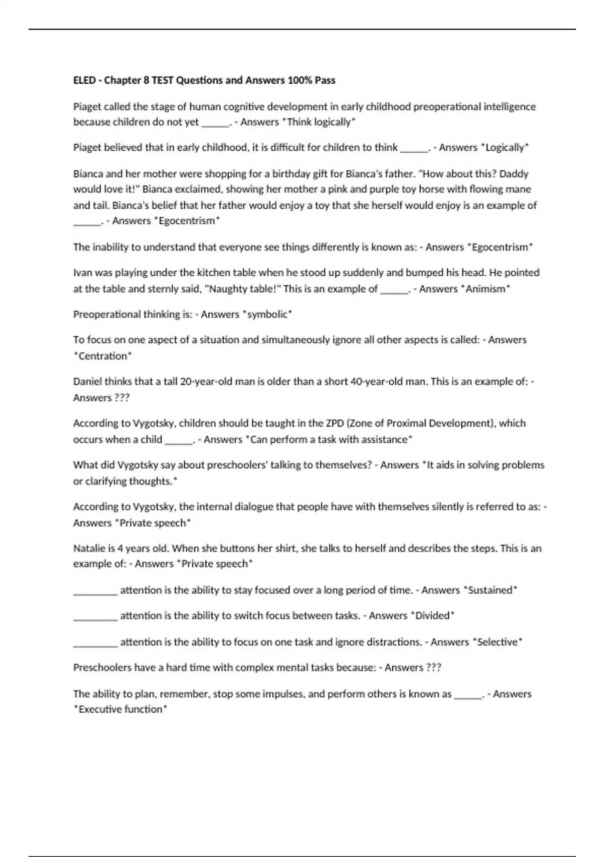 ELED - Chapter 8 TEST Questions and Answers 100% Pass - ELED - Stuvia US