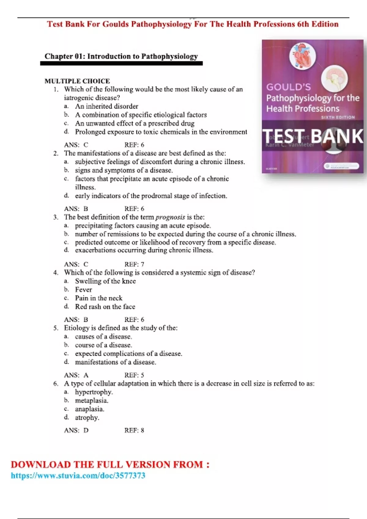 Pathophysiology for the Health Professions (Gould’s, 7th Edition ...