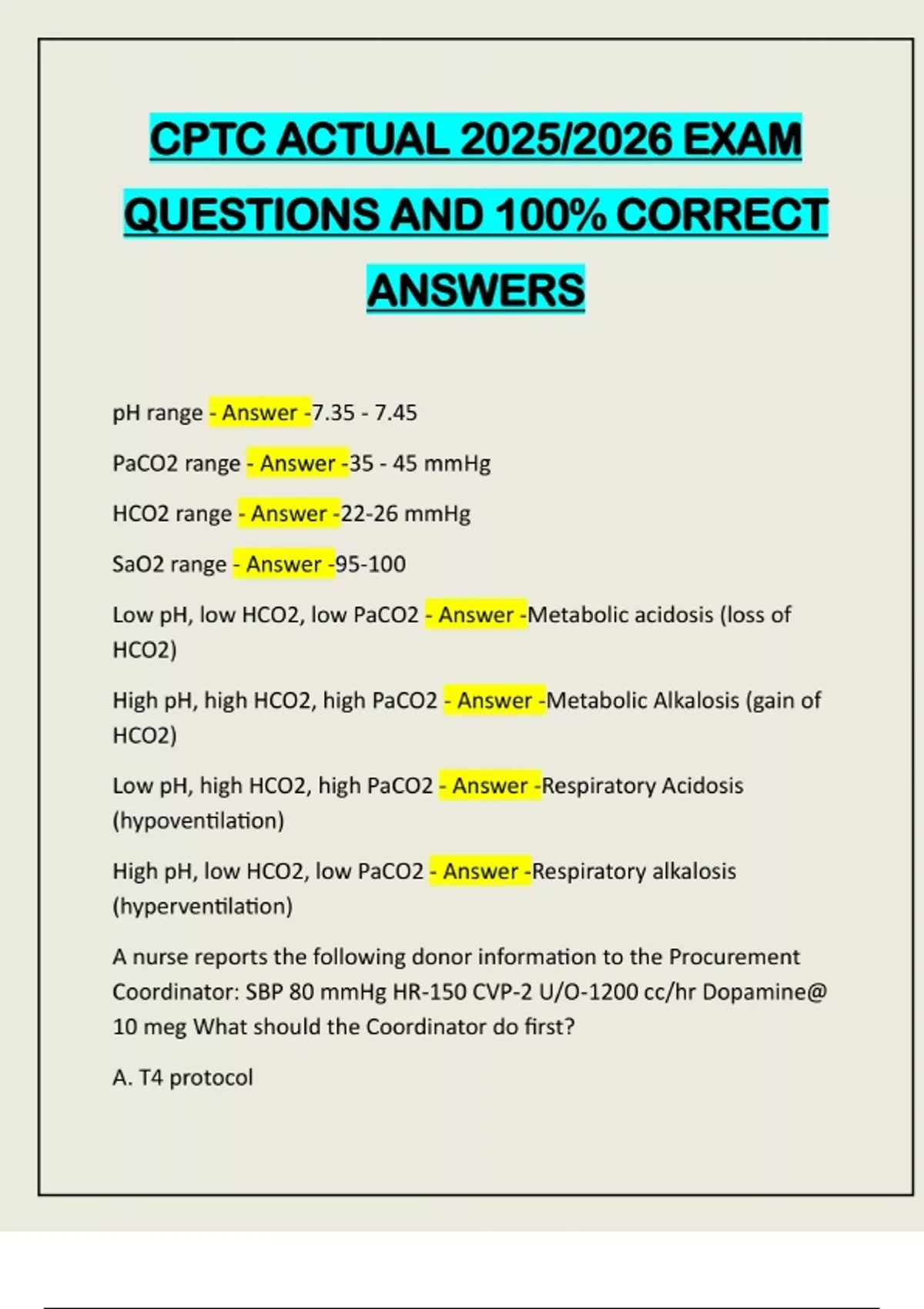 CPTC ACTUAL 2025/2026 EXAM QUESTIONS AND 100% CORRECT ANSWERS - CPTC ...