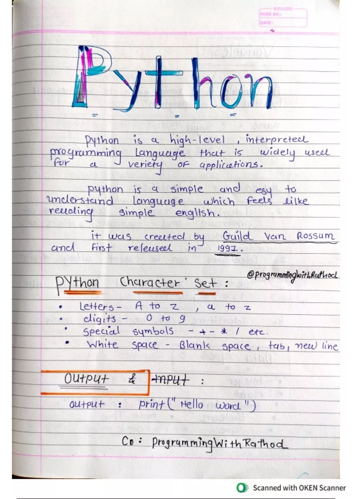 Python the language of a actual developer - Cse (PYTHON) - Stuvia US