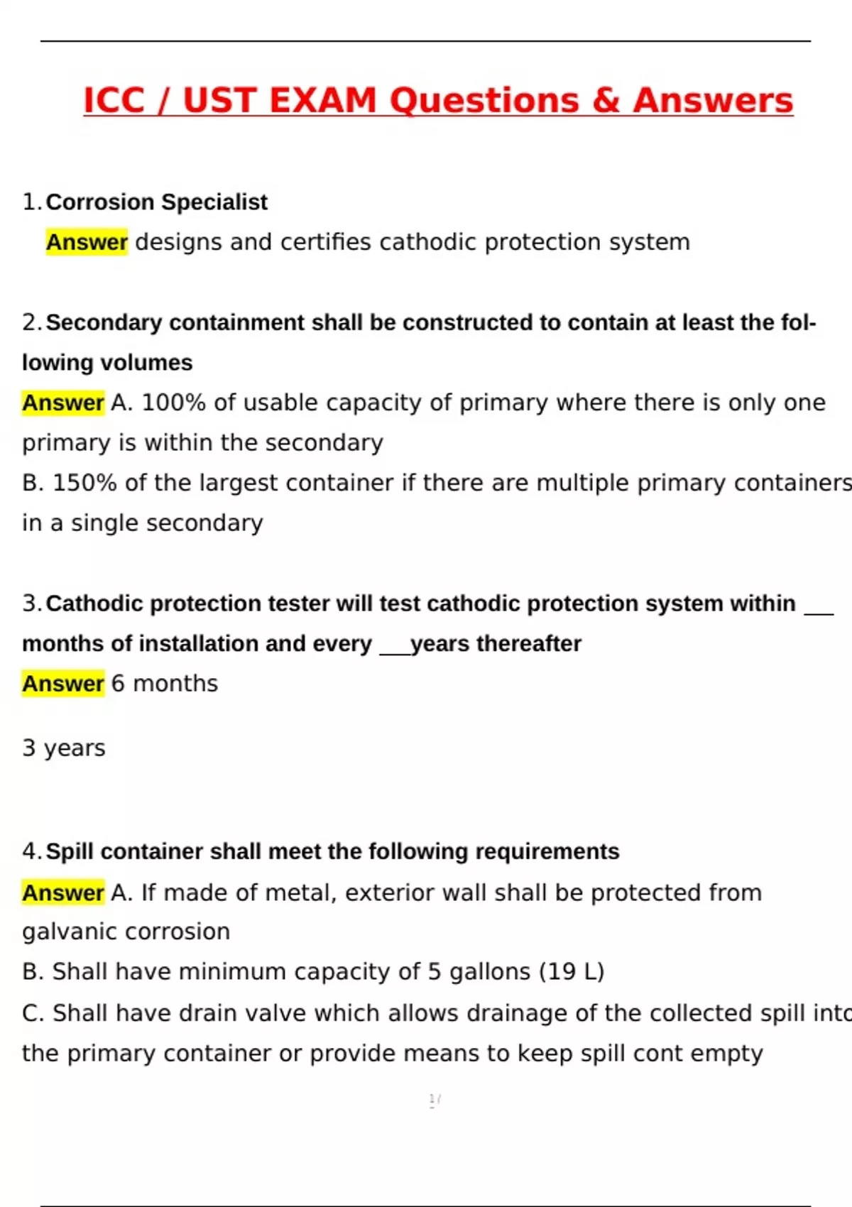 ICC - UST EXAM 2025 Questions With Complete Solutions Newest Version 2025 / 2026 Update. - ICC ...