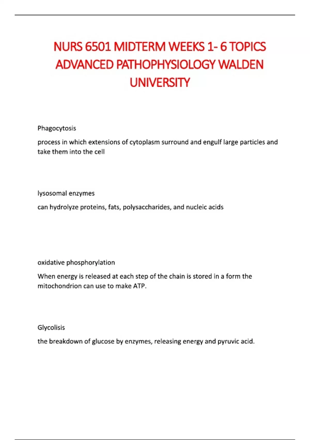 NURS 6501 MIDTERM WEEKS 1- 6 TOPICS: (NEW 2025/ 2026 UPDATE)ACTUAL EXAM ...
