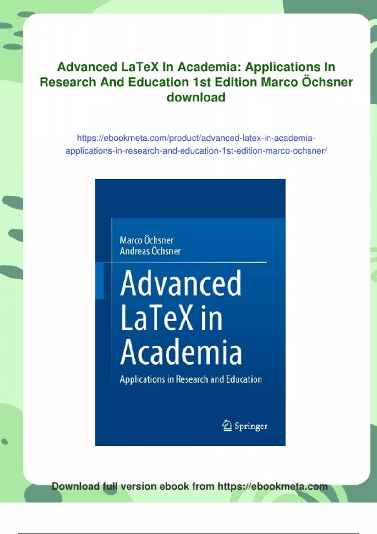 Summary Advanced LaTeX In Academia: Applications In Research And ...