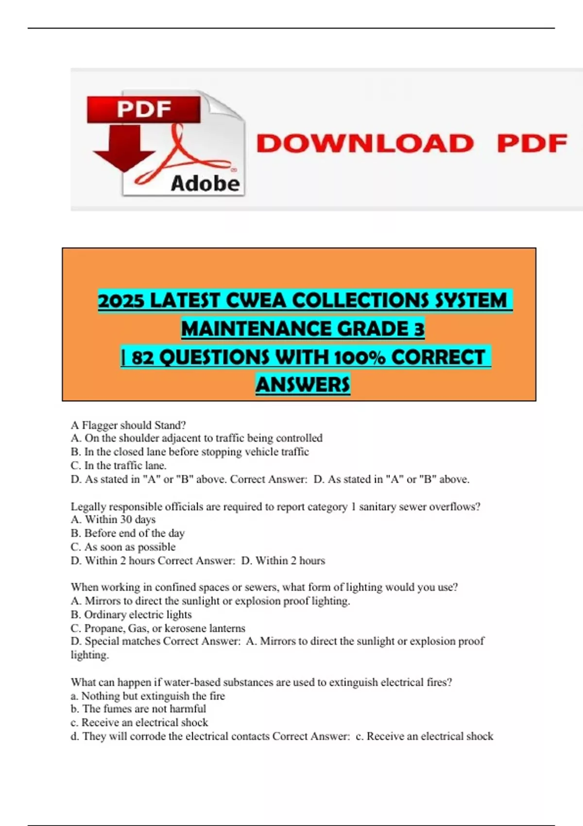STUDY| BUNDLE CWEA COLLECTION SYSTEM MAINTENANCE | COMPLETE GUIDE ...