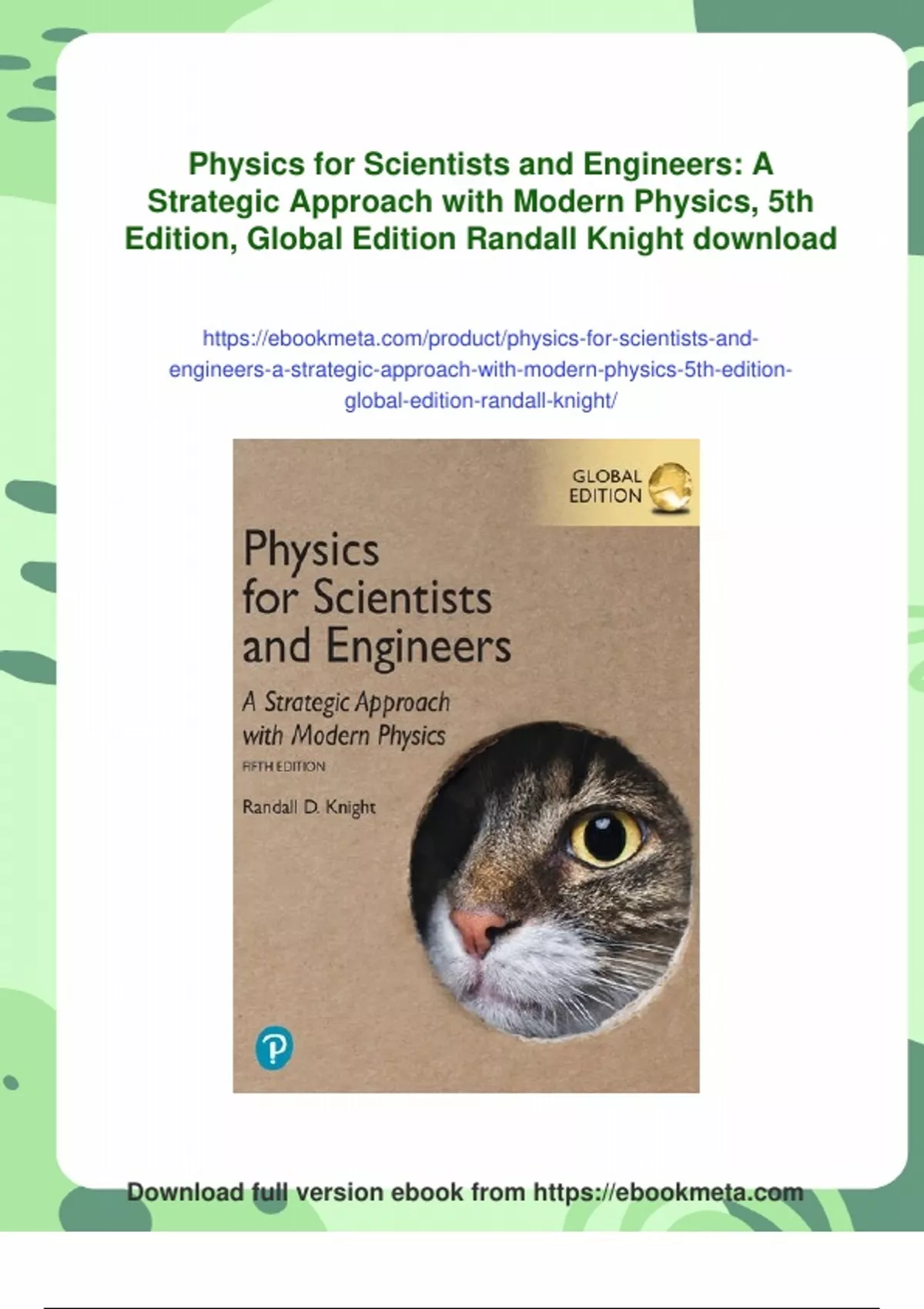 Summary Physics for Scientists and Engineers: A Strategic Approach with ...