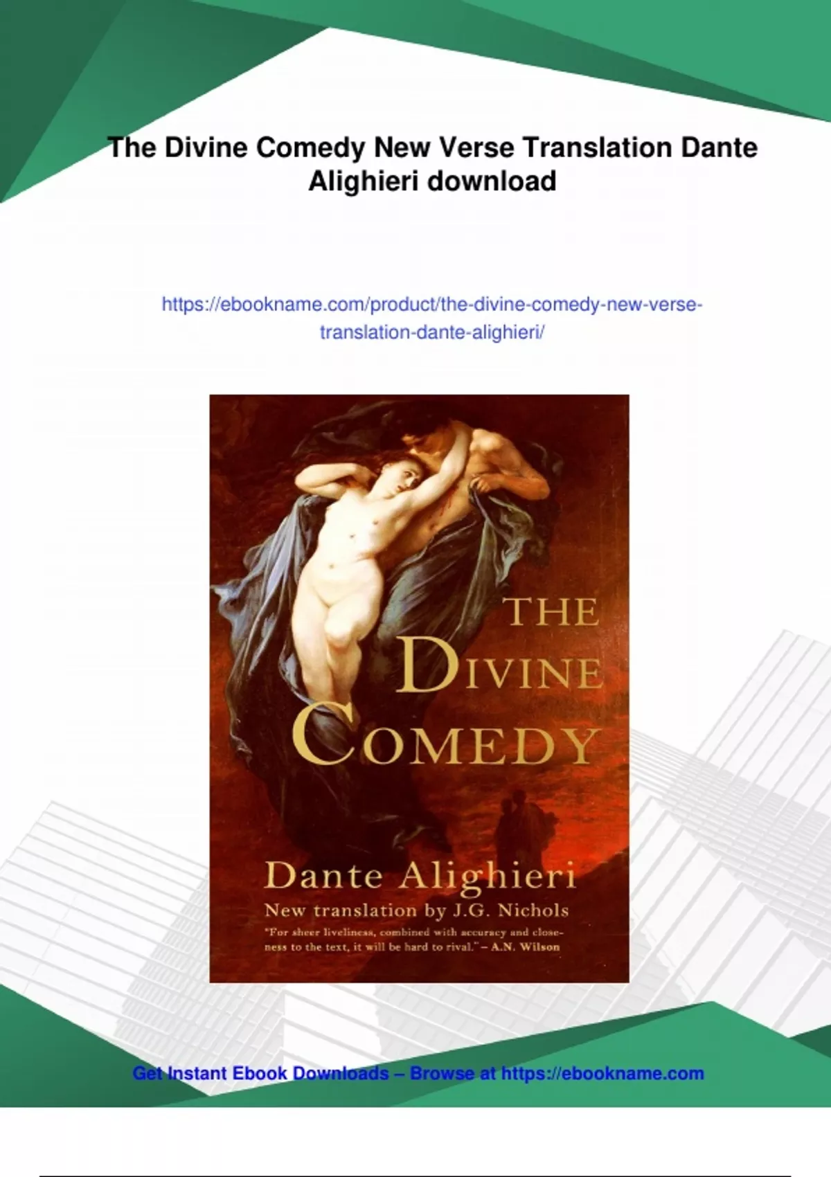 Summary The Divine Comedy New Verse Translation Dante Alighieri ...
