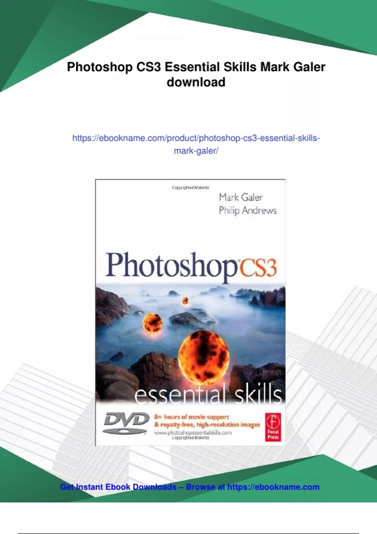 Summary Photoshop CS3 Essential Skills Mark Galer - Instant Download ...