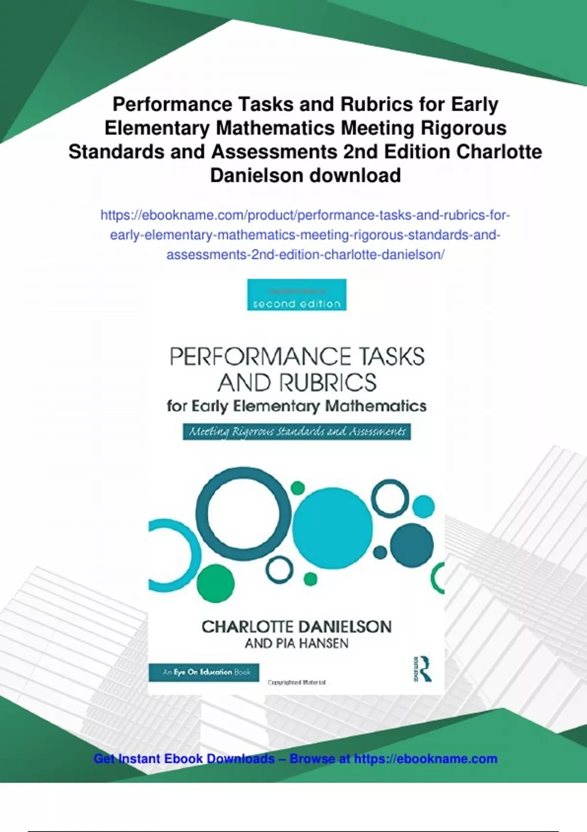 Summary Performance Tasks and Rubrics for Early Elementary Mathematics ...