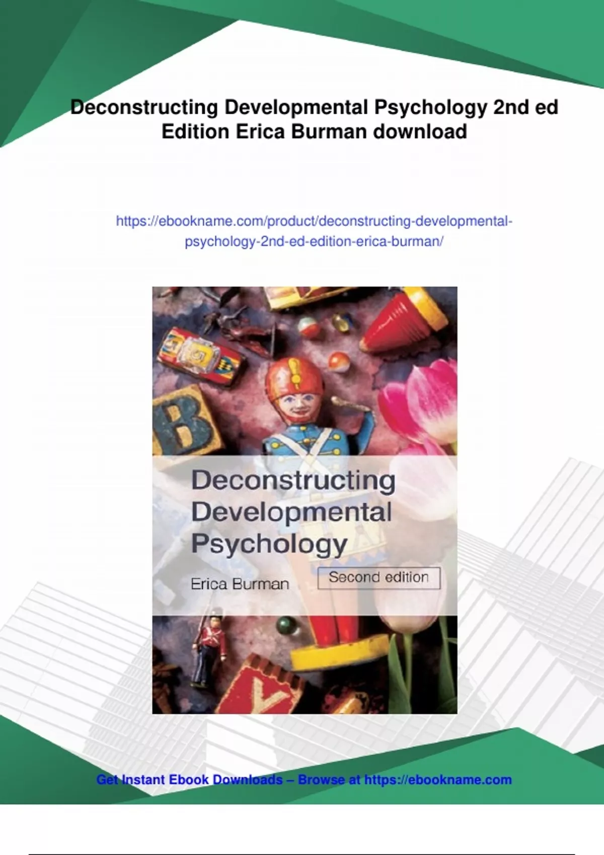 Summary Deconstructing Developmental Psychology 2nd ed Edition Erica ...
