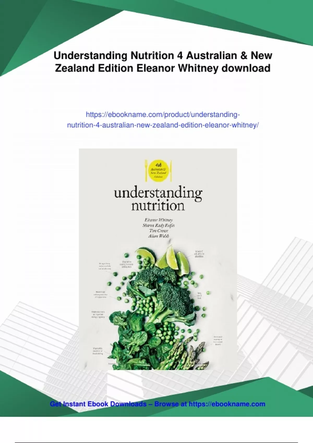 Summary Understanding Nutrition 4 Australian & New Zealand Edition ...