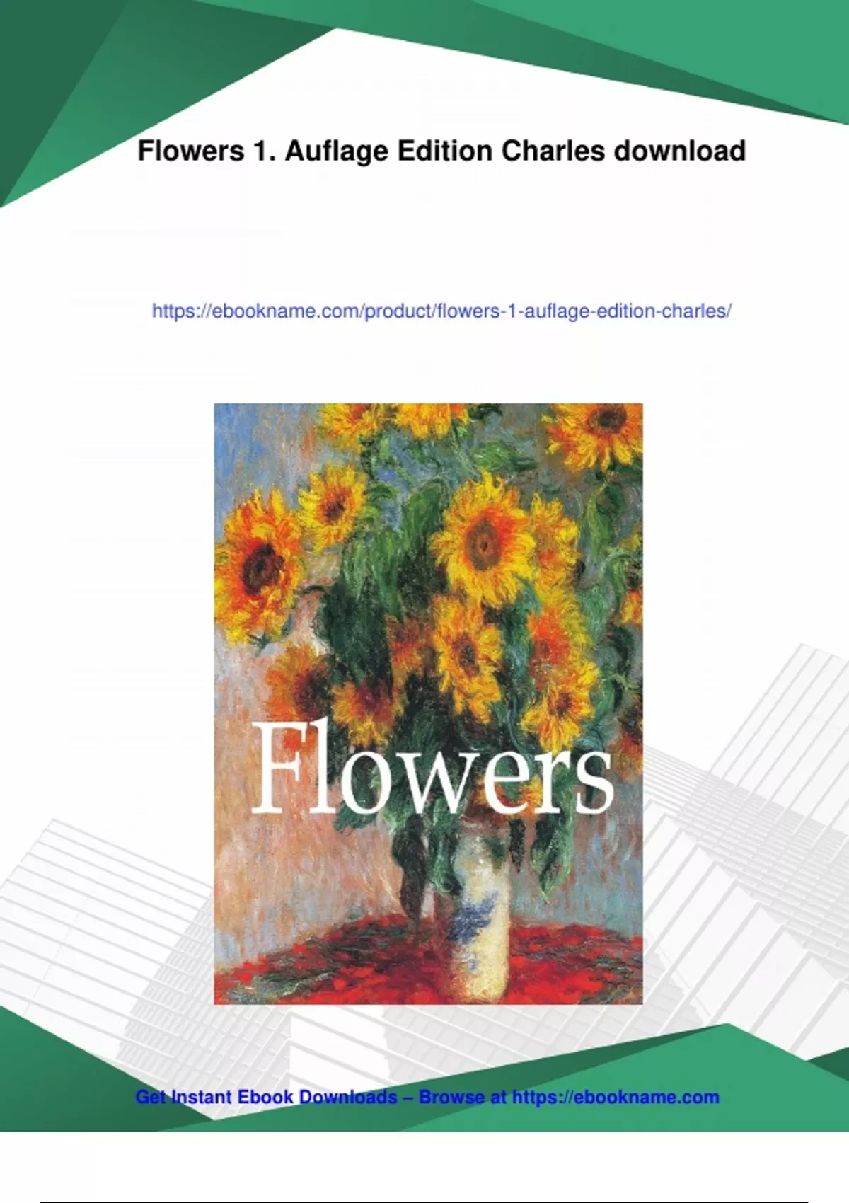 Summary Flowers 1. Auflage Edition Charles - Digital Download ...