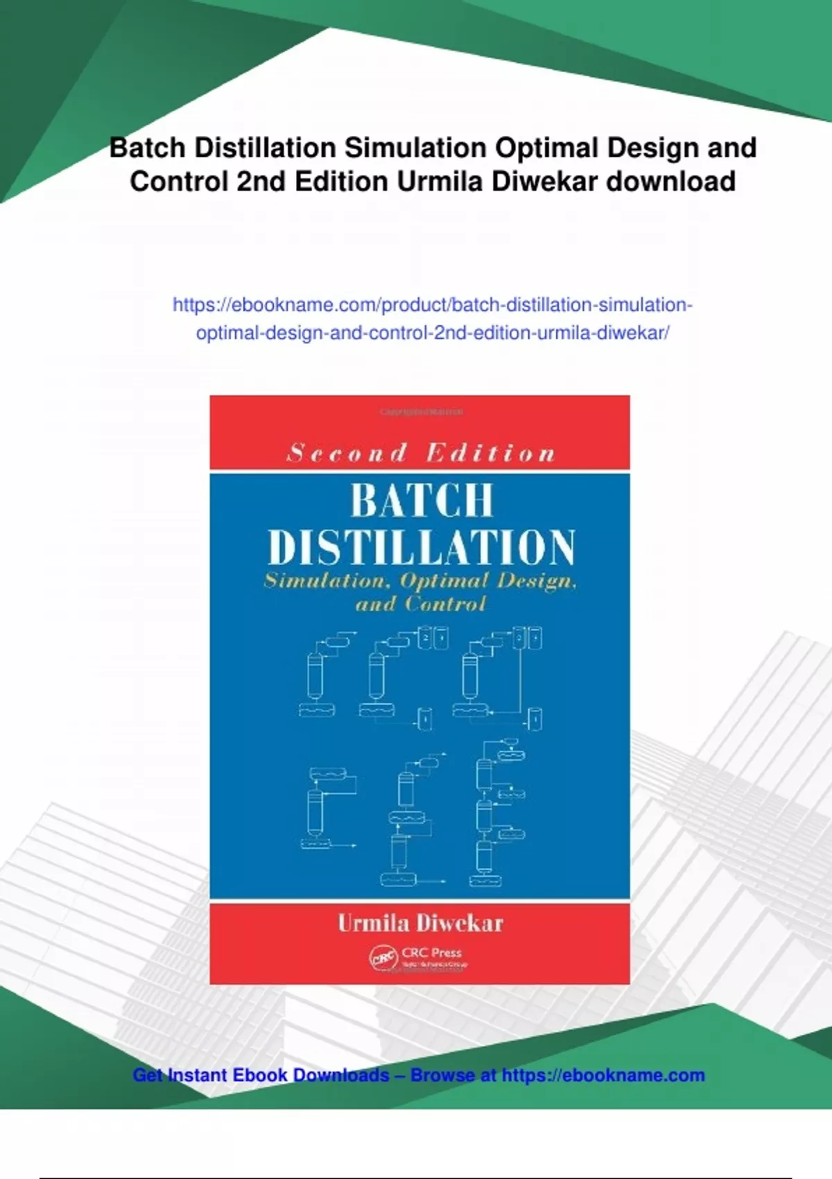 Summary Batch Distillation Simulation Optimal Design and Control 2nd ...