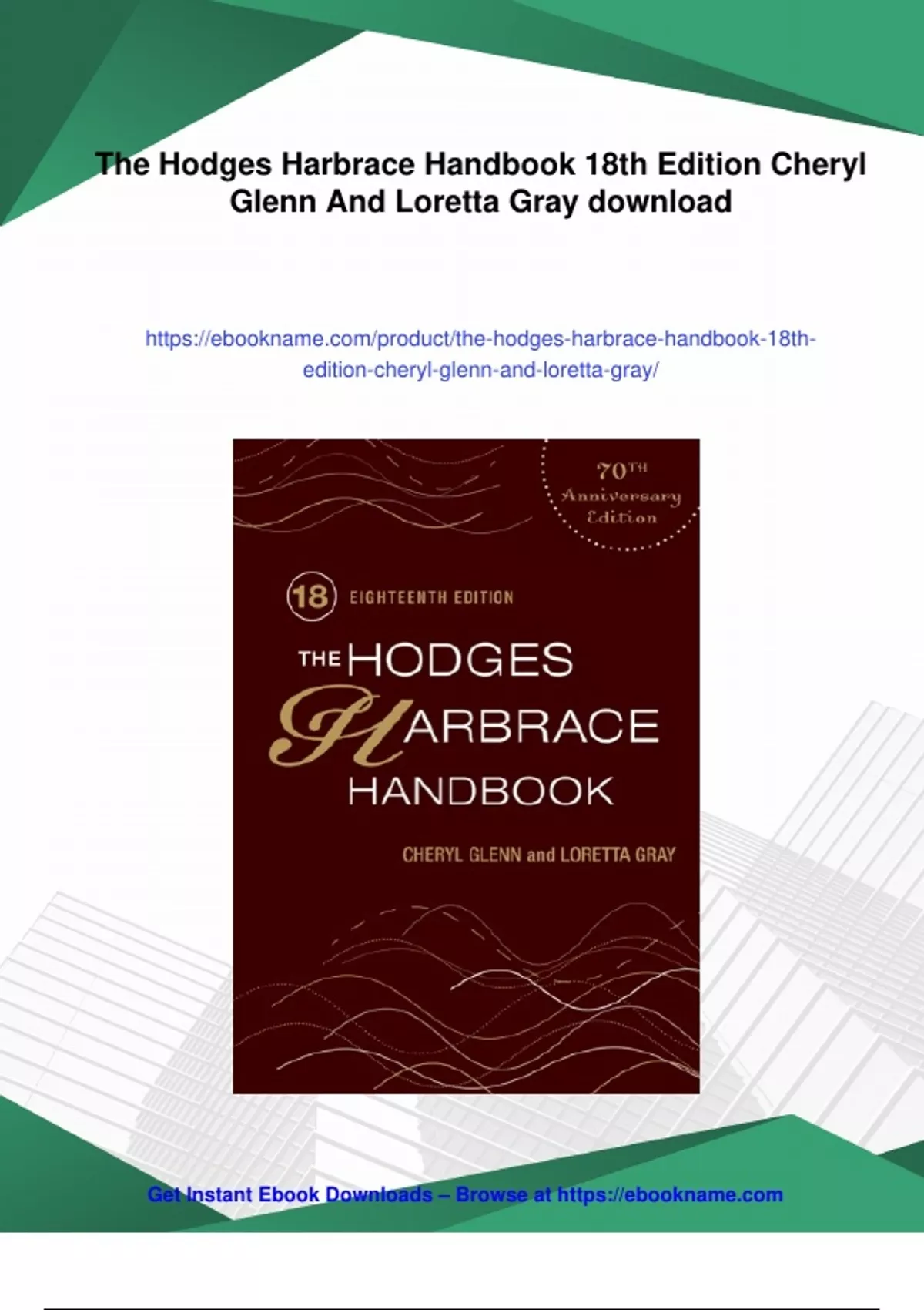 Summary The Hodges Harbrace Handbook 18th Edition Cheryl Glenn And ...
