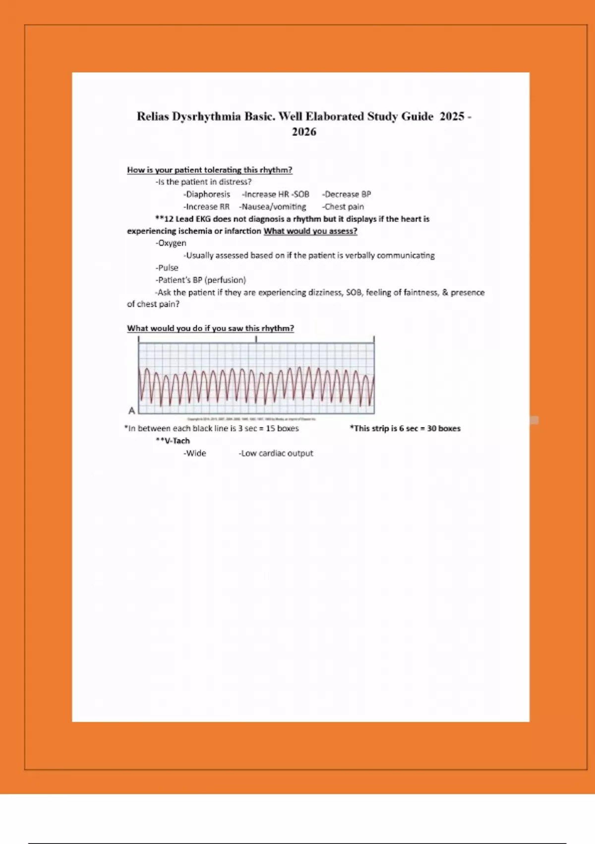 Relias Dysrhythmia Basic. Well Elaborated Study Guide - Relias ...