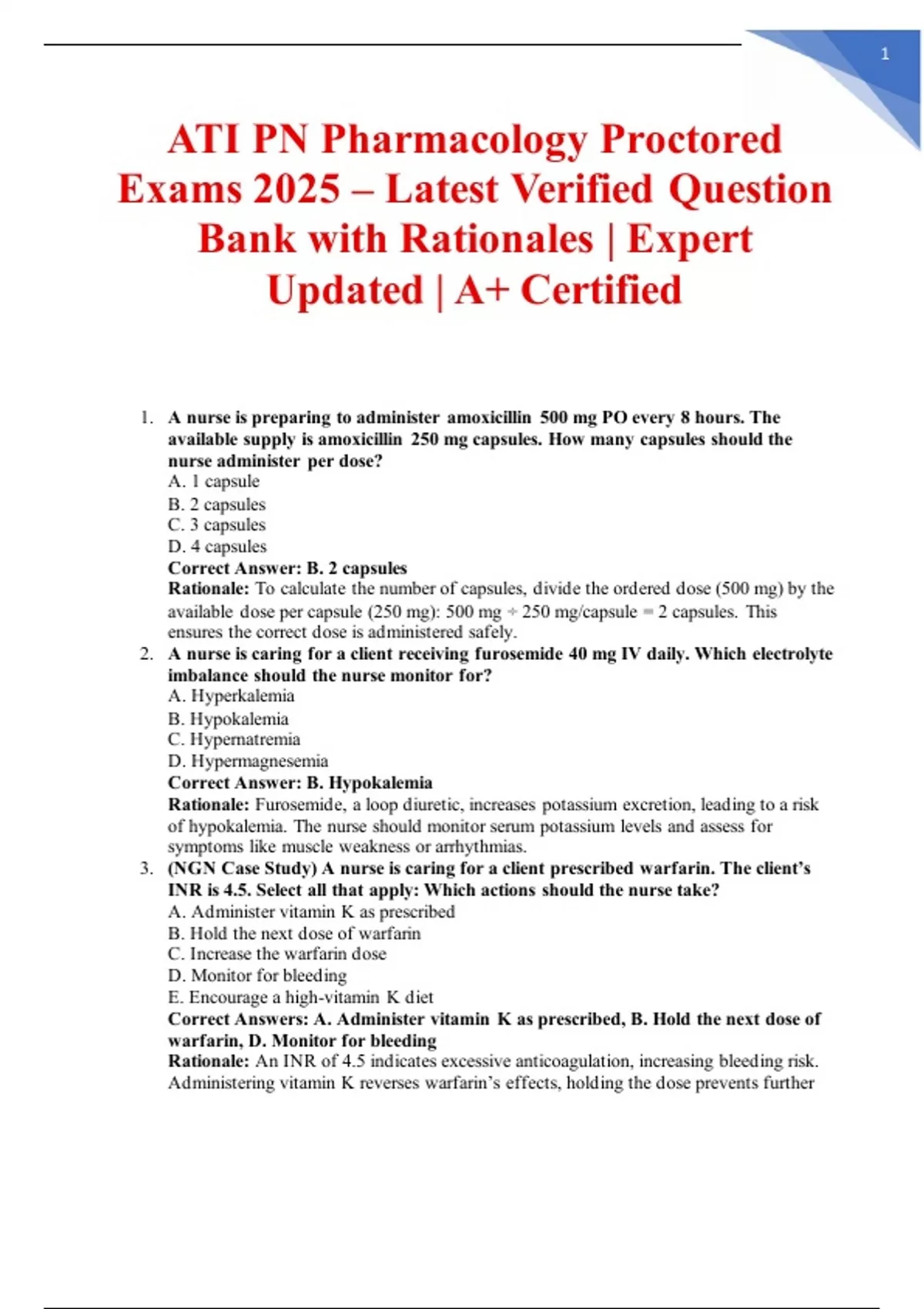 ATI PN Master Exam Bundle 2025/2026 – All Actual Proctored Exams with 100% Correct Answers and ...