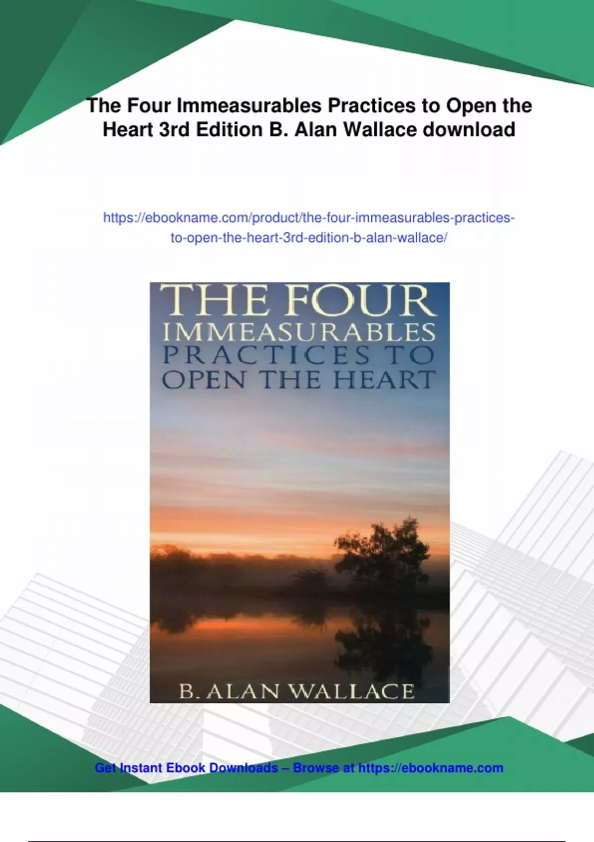 Summary The Four Immeasurables Practices to Open the Heart 3rd Edition ...