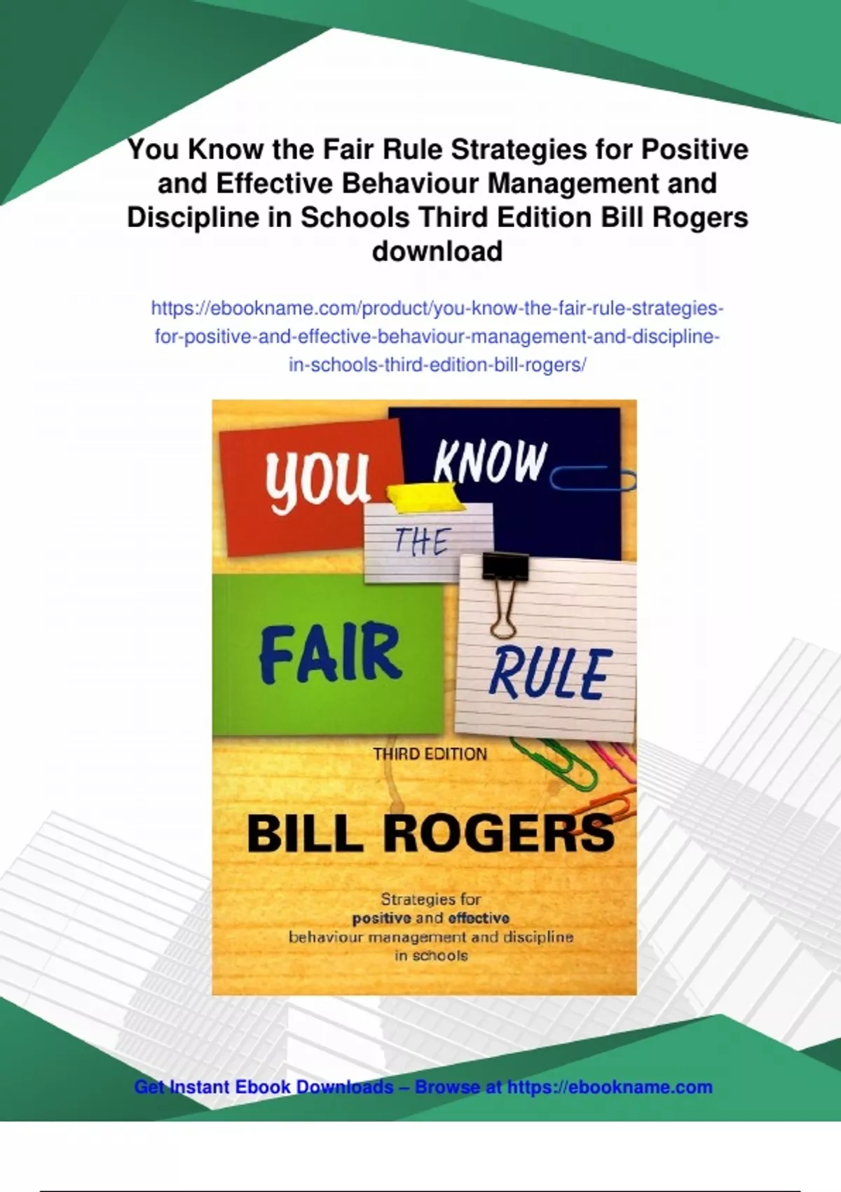 Summary You Know the Fair Rule Strategies for Positive and Effective ...