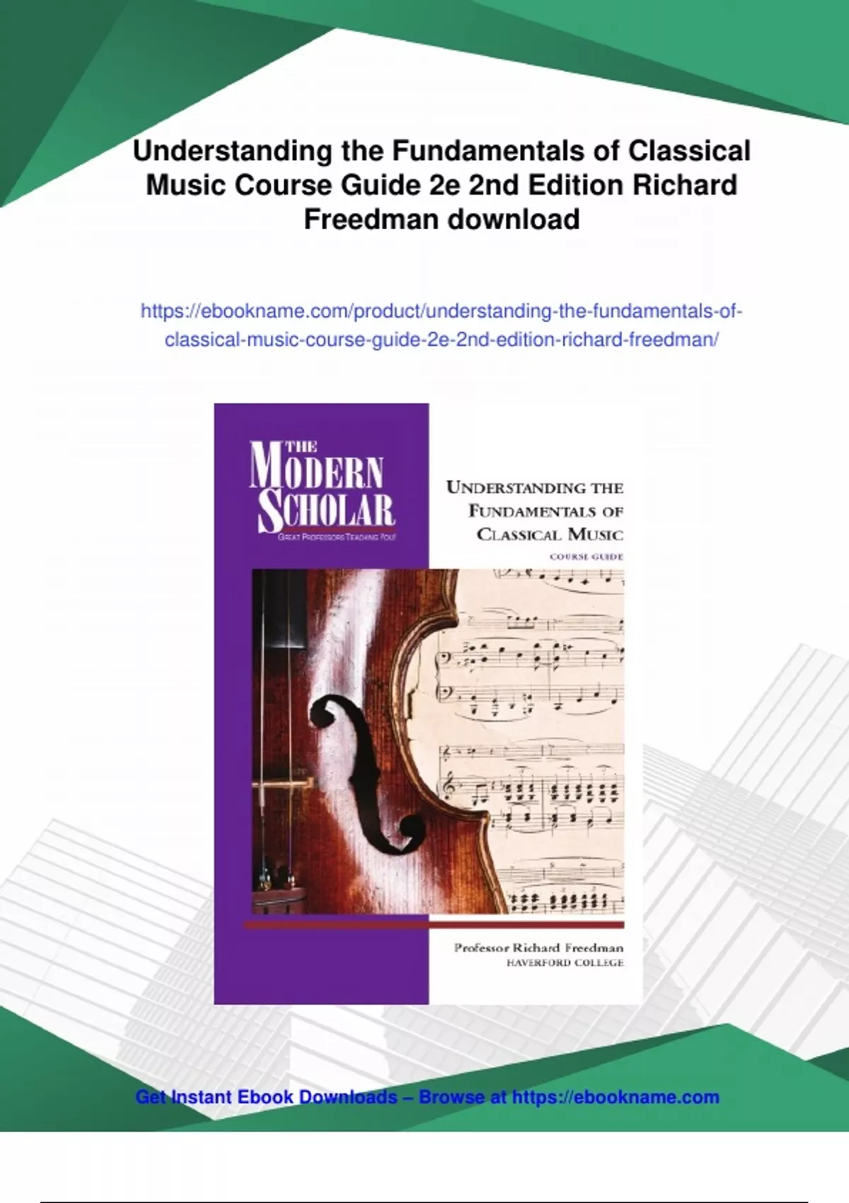 Summary Understanding the Fundamentals of Classical Music Course Guide ...