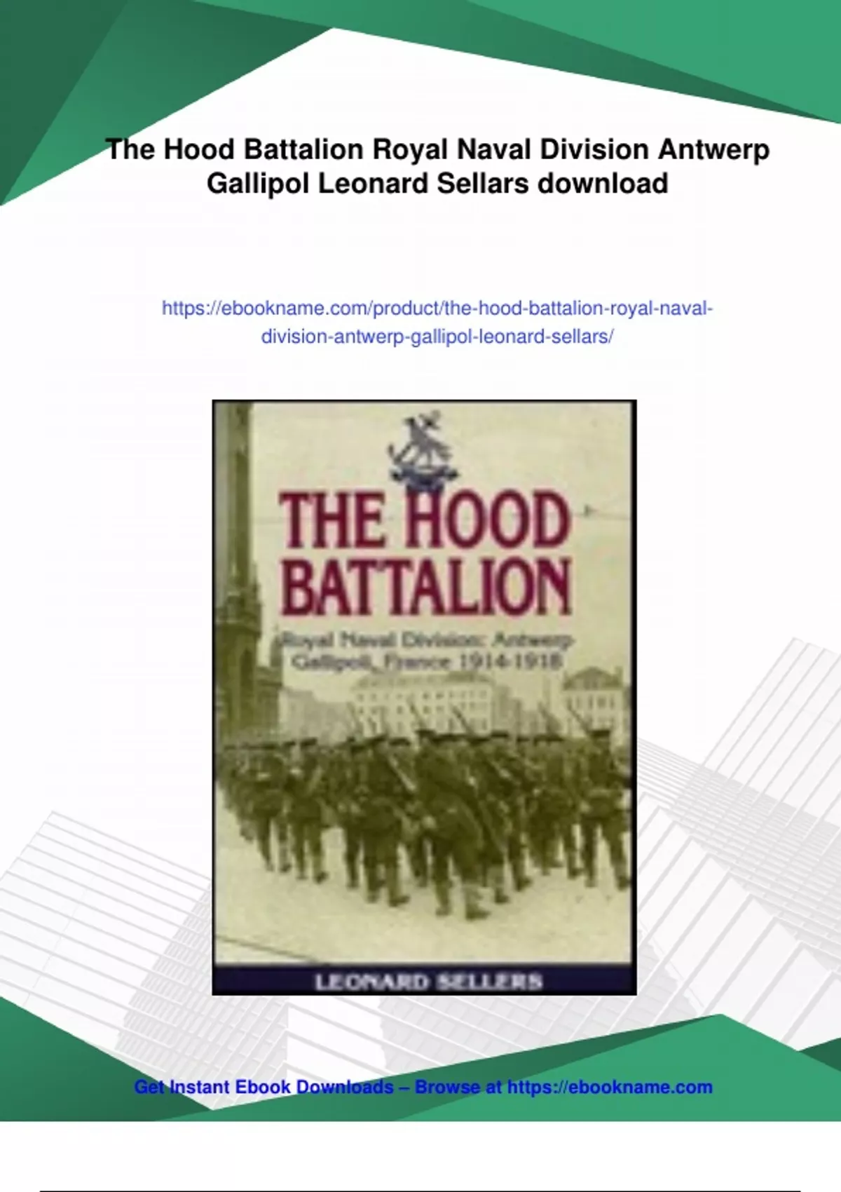 Summary The Hood Battalion Royal Naval Division Antwerp Gallipol ...